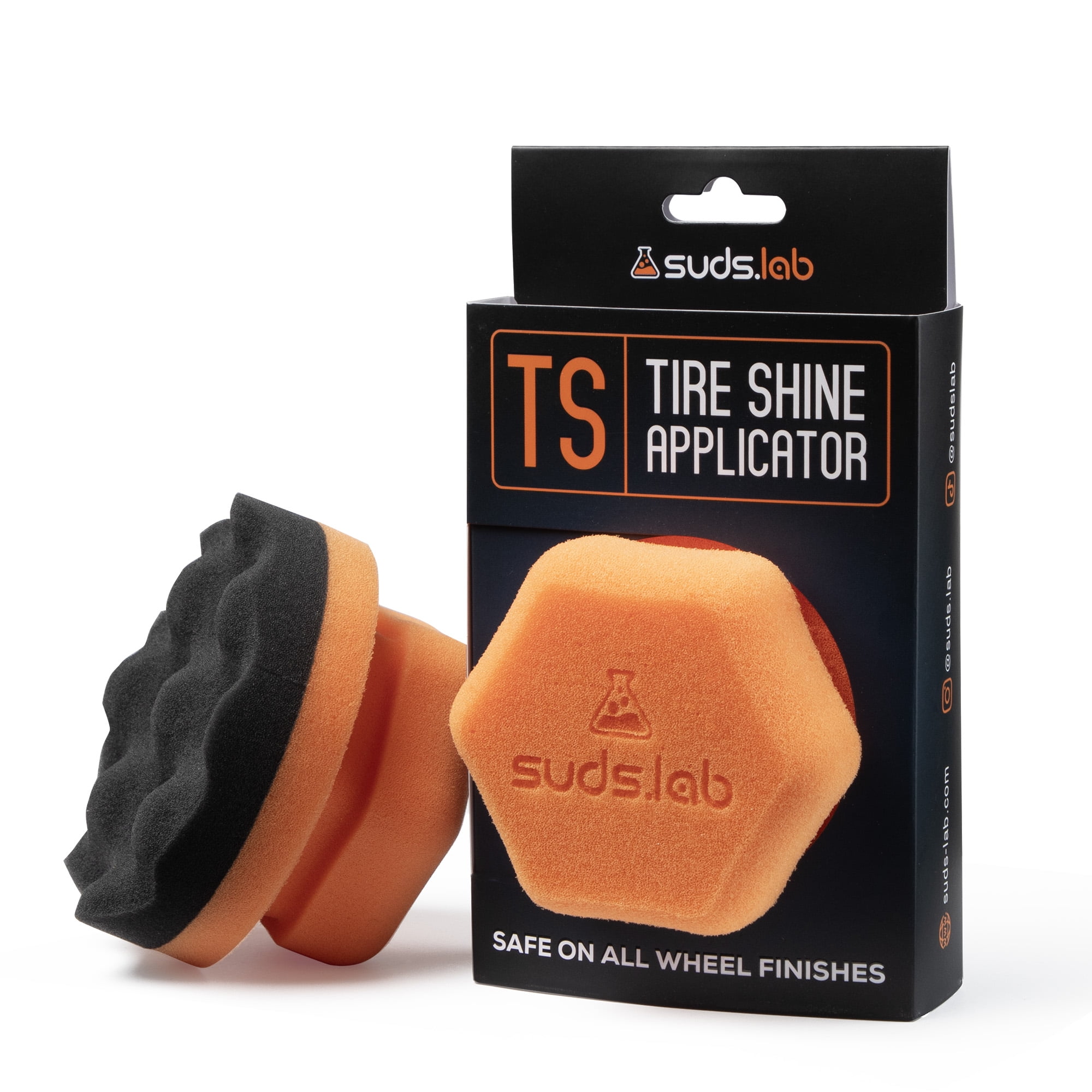 Suds Lab TS Tire Shine Applicator Pad - Reusable Foam Applicator for ...