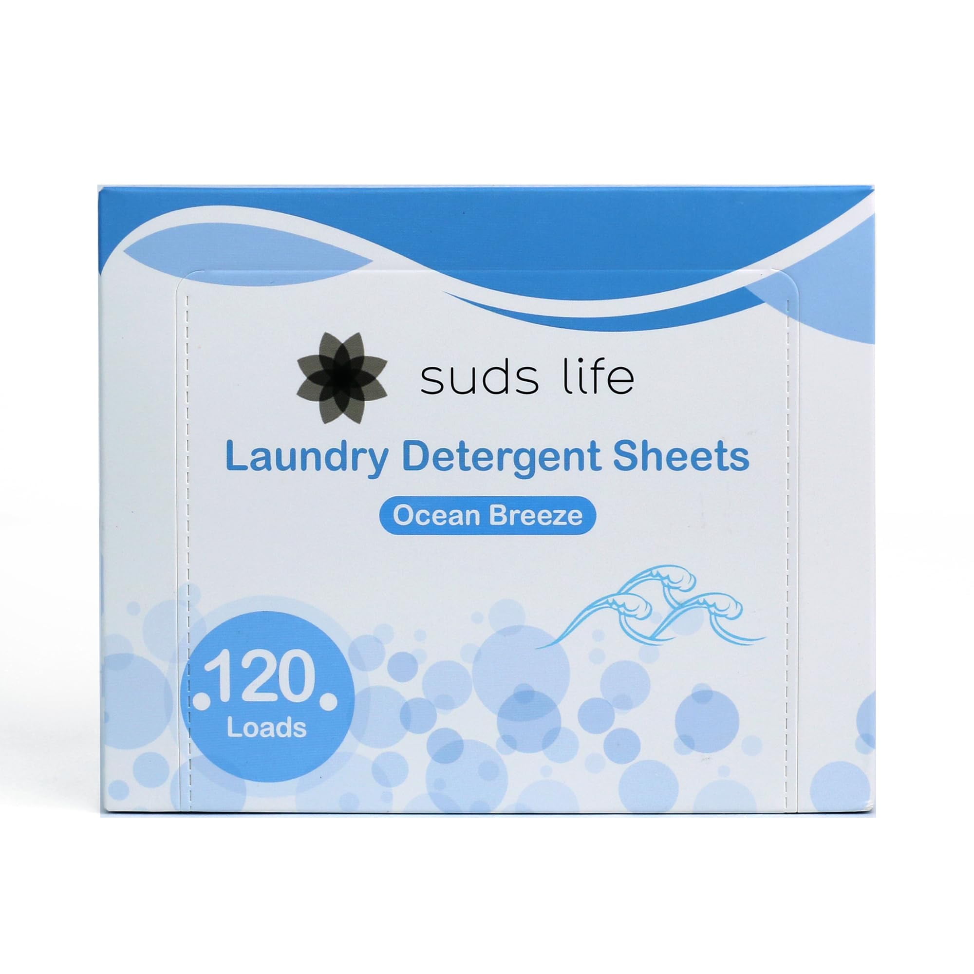 Suds Life Laundry Detergent Sheets (60 Sheets) Ocean Breeze, Lavender ...
