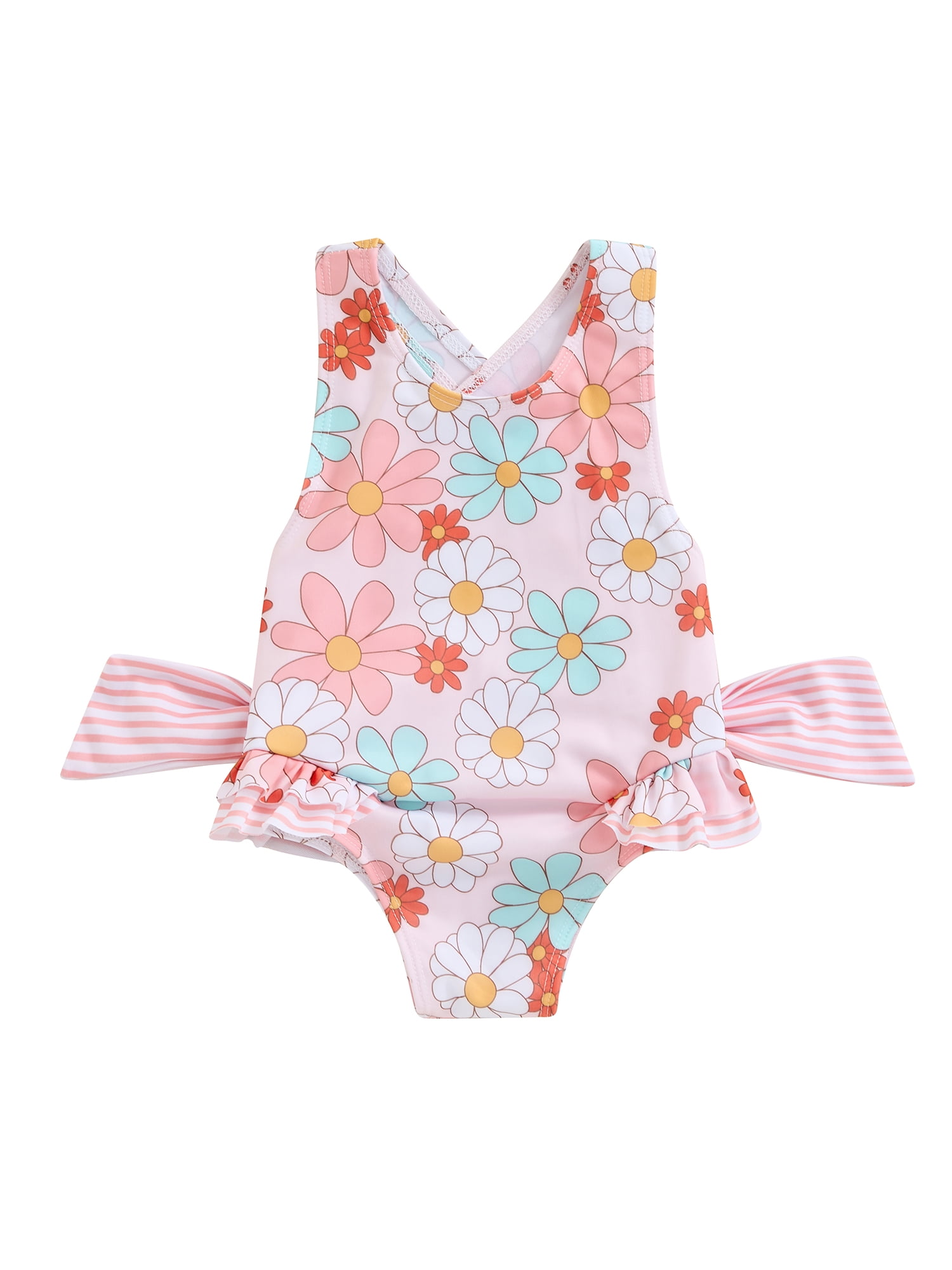 Suealasg 1-6 Years Kids Girls Romper Swimsuit Sleeveless Floral Print ...