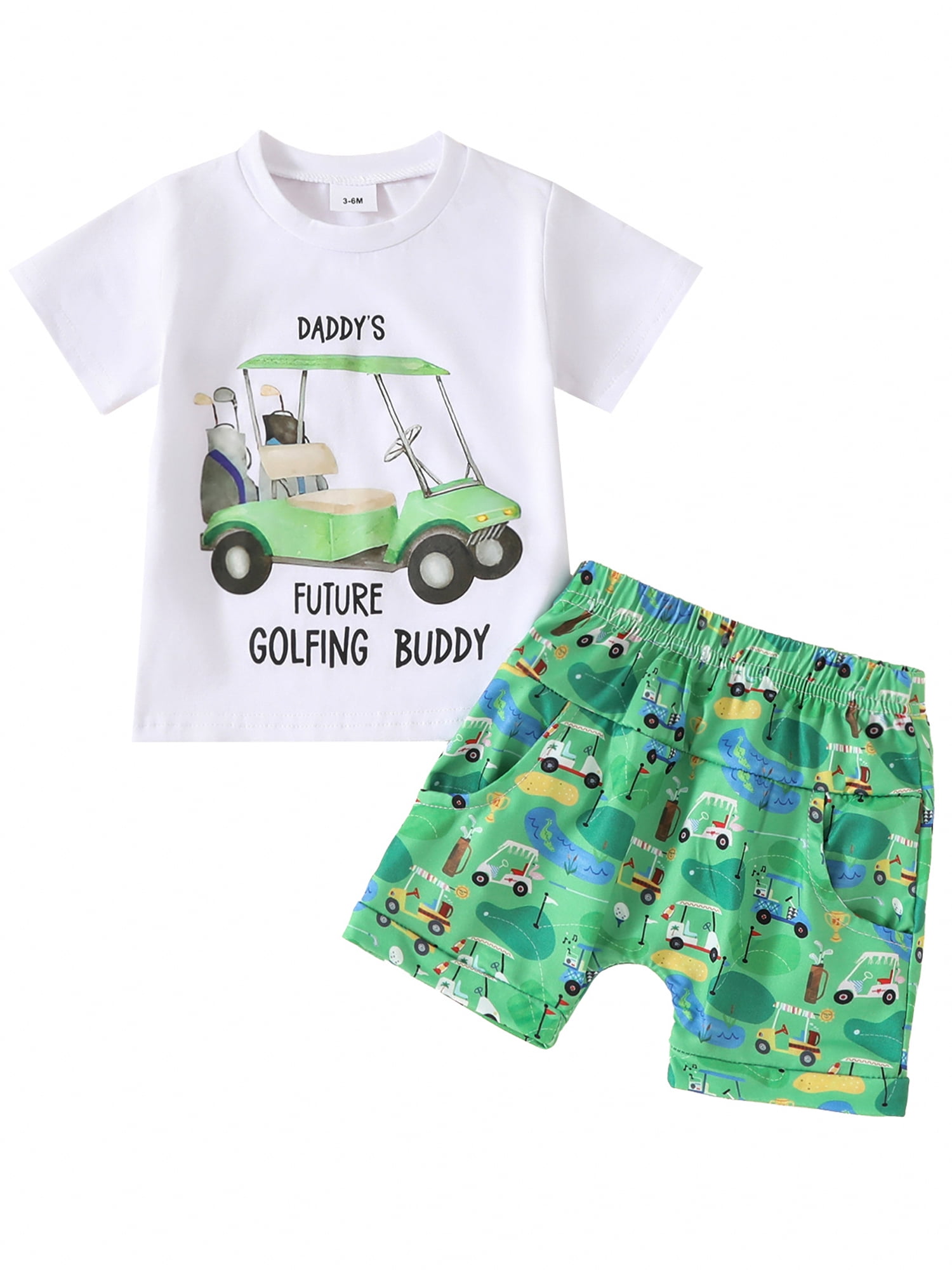 Suealasg 2Pcs Baby Boy Golf Clothes 3M 6M 1T 2T 3T Infant Short Sleeve ...