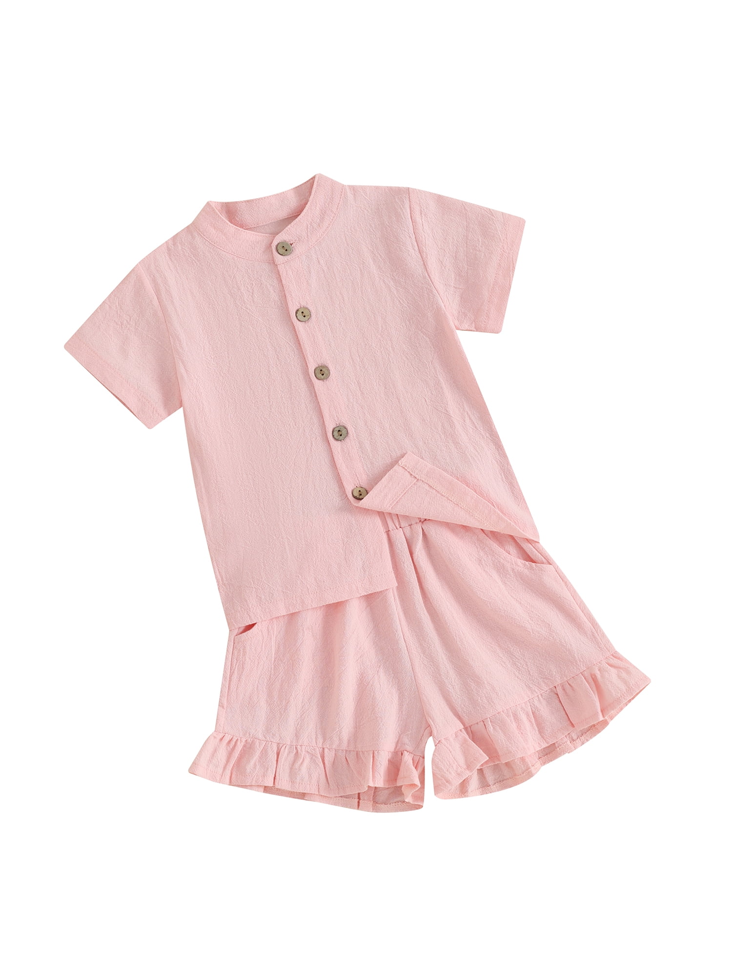 Suealasg 2Pcs Kids Girls Summer Shorts Set Little Girls Beach Clothes ...