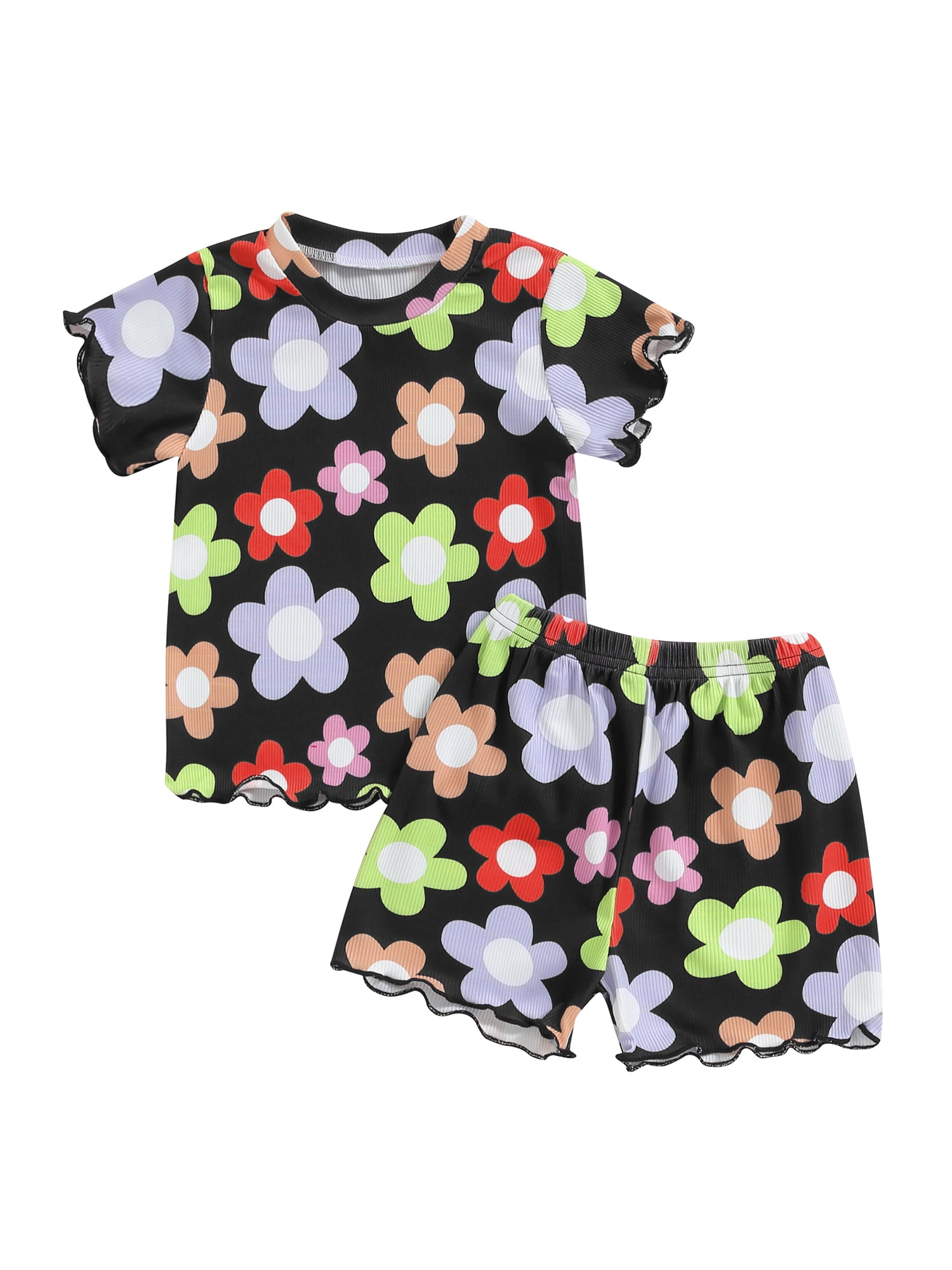 Suealasg 2Pcs Kids Little Girl Summer Clothes 6M 1T 2T 3T 4T 5T Toddler ...