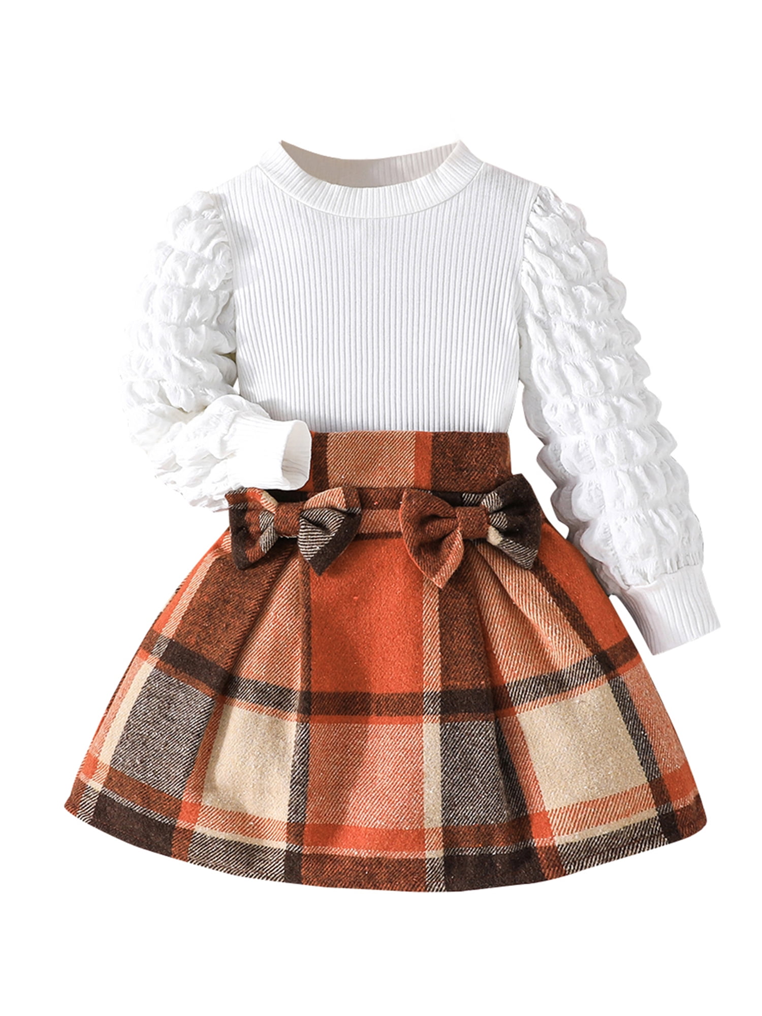 Suealasg 2Pcs Little Girls Skirt Outfits Kids Girls Fall Winter Clothes 2T 3T 4T 5T 6T 7T 8T ...