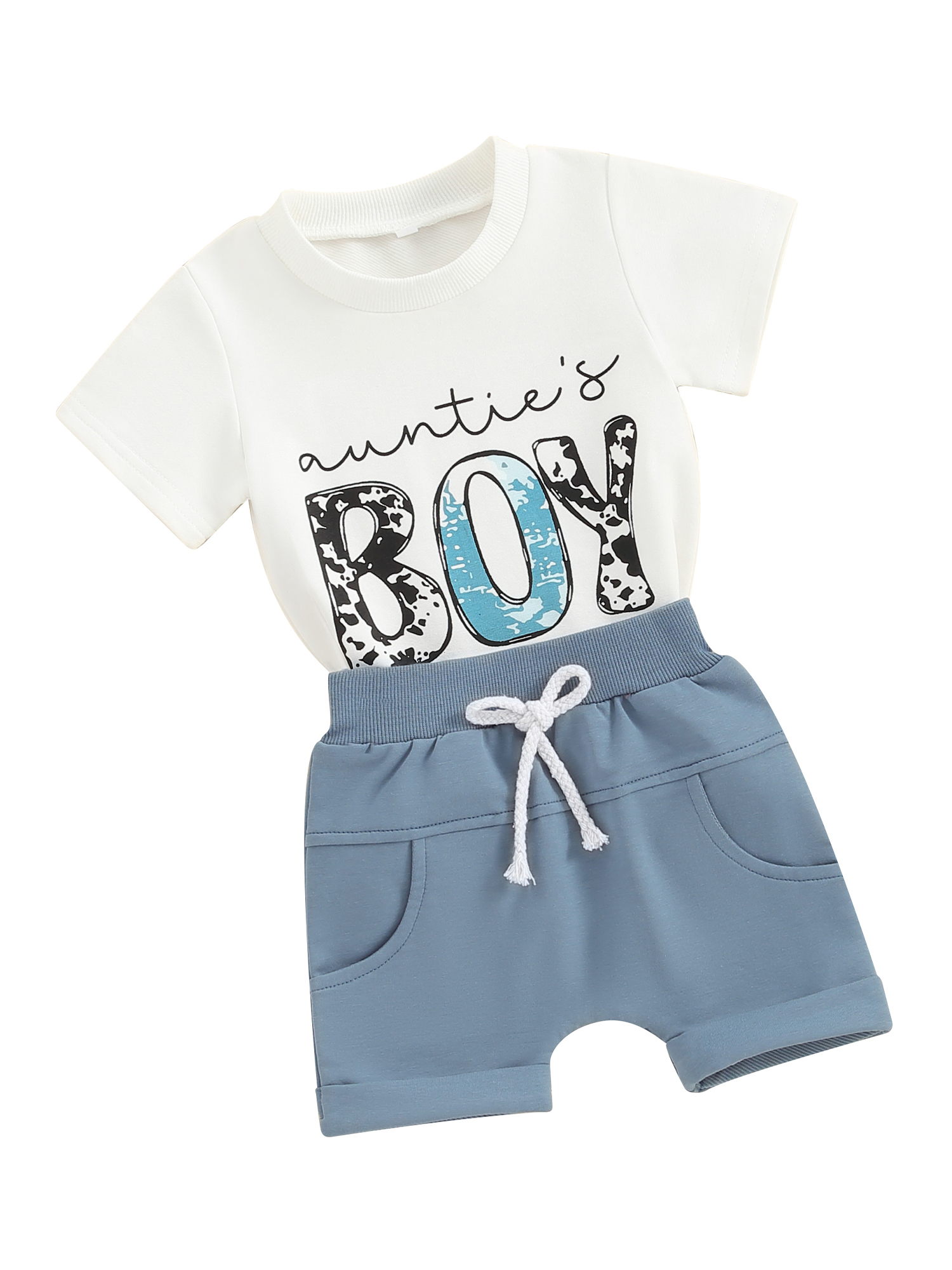 Suealasg 2Pcs Western Kids Boys Clothes Toddler Baby Boys Summer Beach ...
