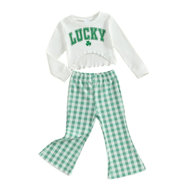 Suealasg 2pcs Little Girls Irish Festival Outfits 1T 2T 3T 4T 5T 6T ...