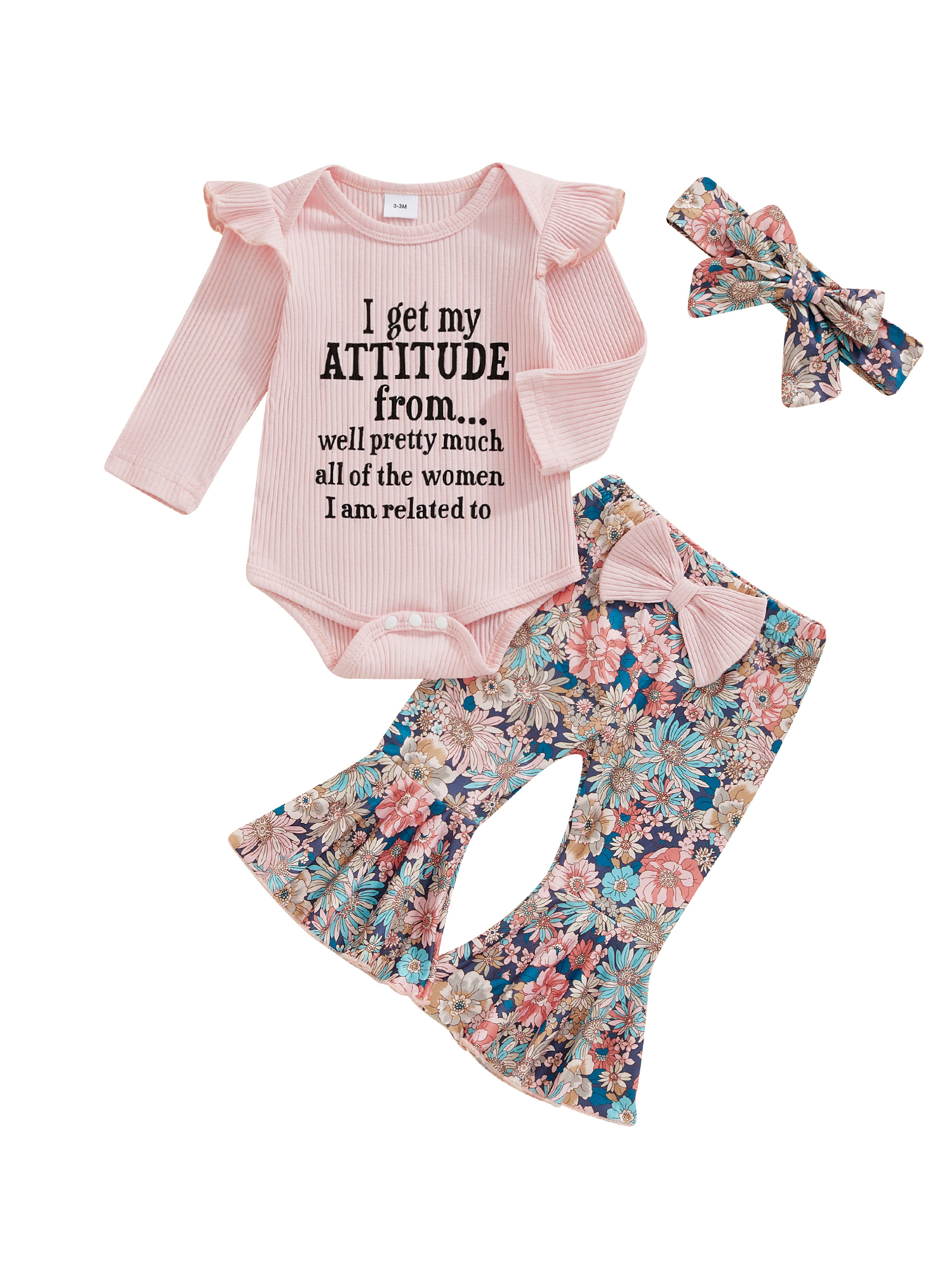 Suealasg 3Pcs Newborn Baby Girls Fall Outfits Clothes Set 3 6 12 18 ...