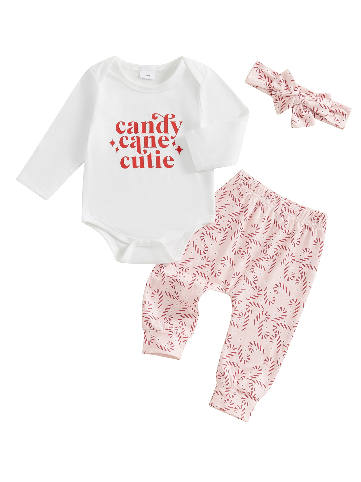 Suealasg 3Pcs Newborn Girls Spring Fall Clothes Baby Girls Christmas Outfit 3 6 12 18 Months ...