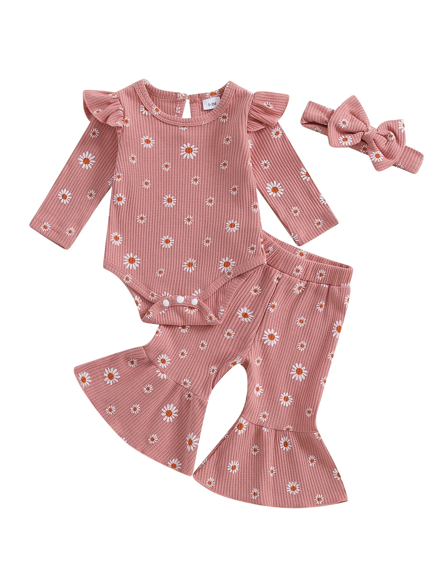 Suealasg 3Pcs Newborn Infant Baby Girl Fall Outfits Clothes Set 3 6 9 12 18 Months Infant Girl ...