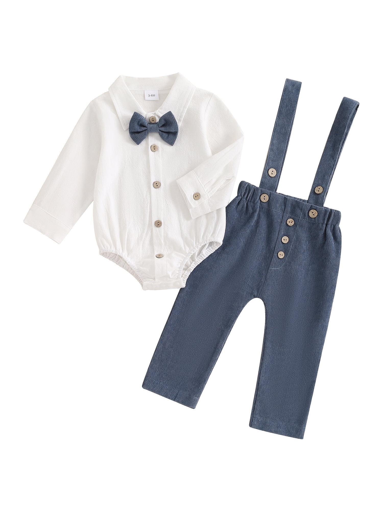 Suealasg Baby Boy Fall Gentleman Suits Clothes Long Sleeve Button up ...