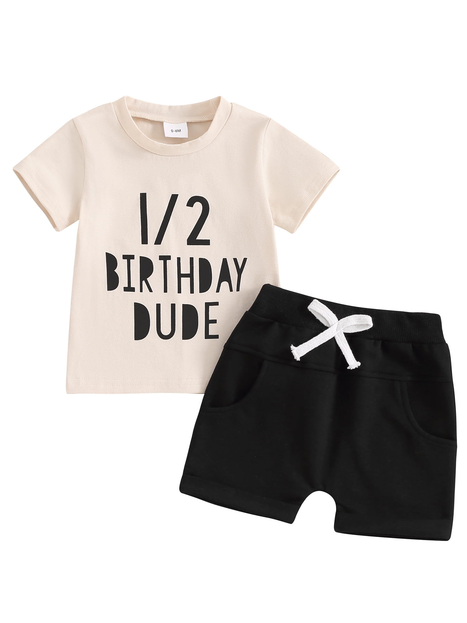 Suealasg Baby Boys Birthday Outfits 6 Months 12 Months Short Sleeve ...