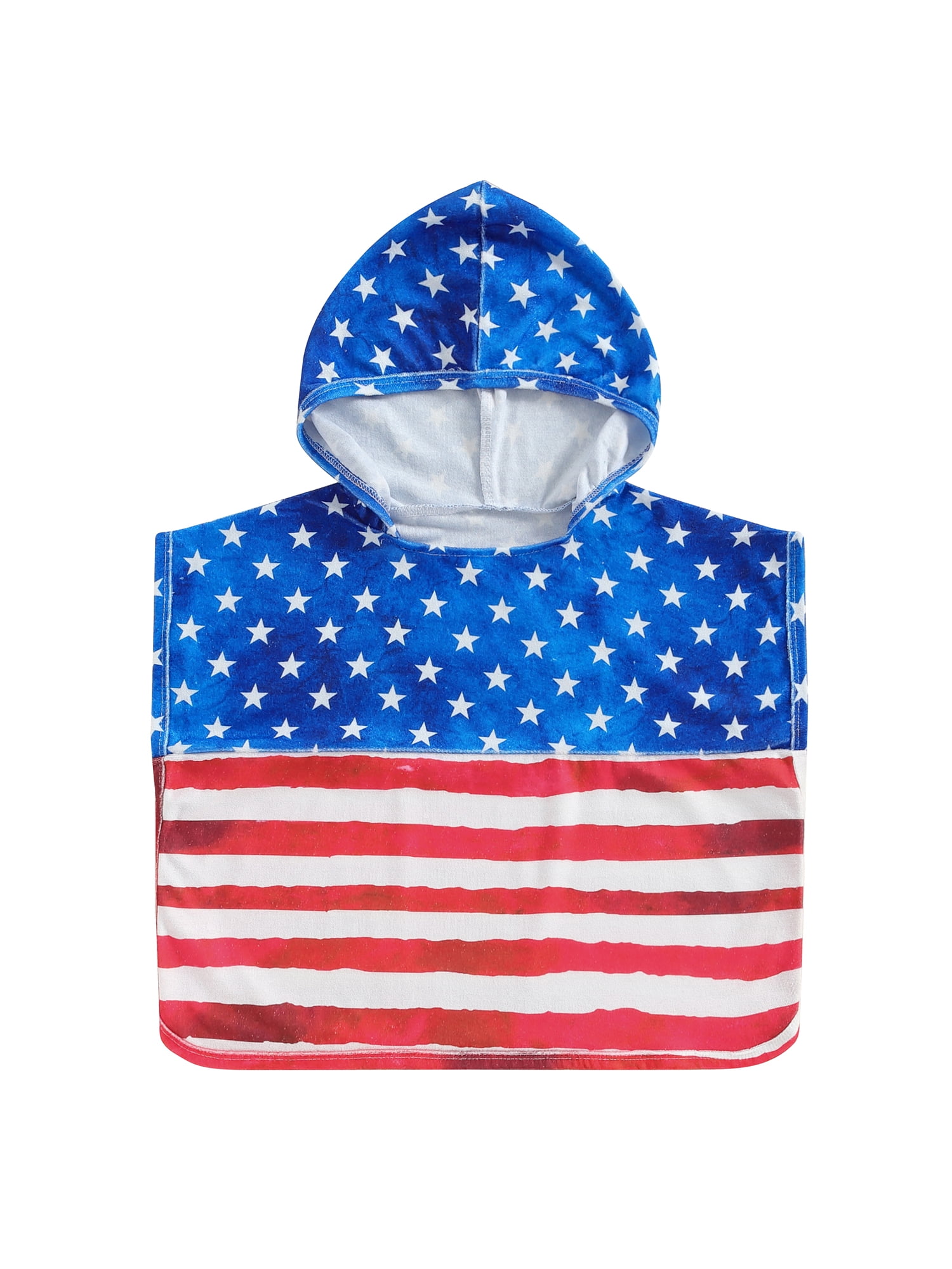 Suealasg Baby Boys Girls 4th of July Beach Hood Towel American Flag ...