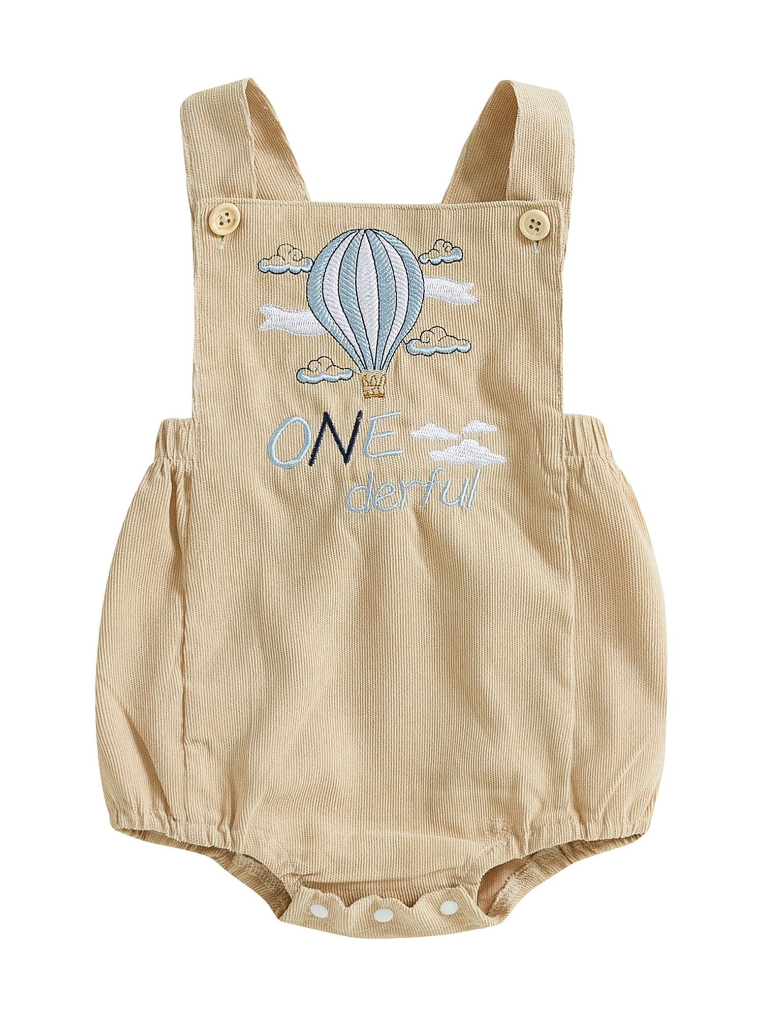 Suealasg Baby Boys Girls Overalls Sleeveless Square Neck Hot Air ...