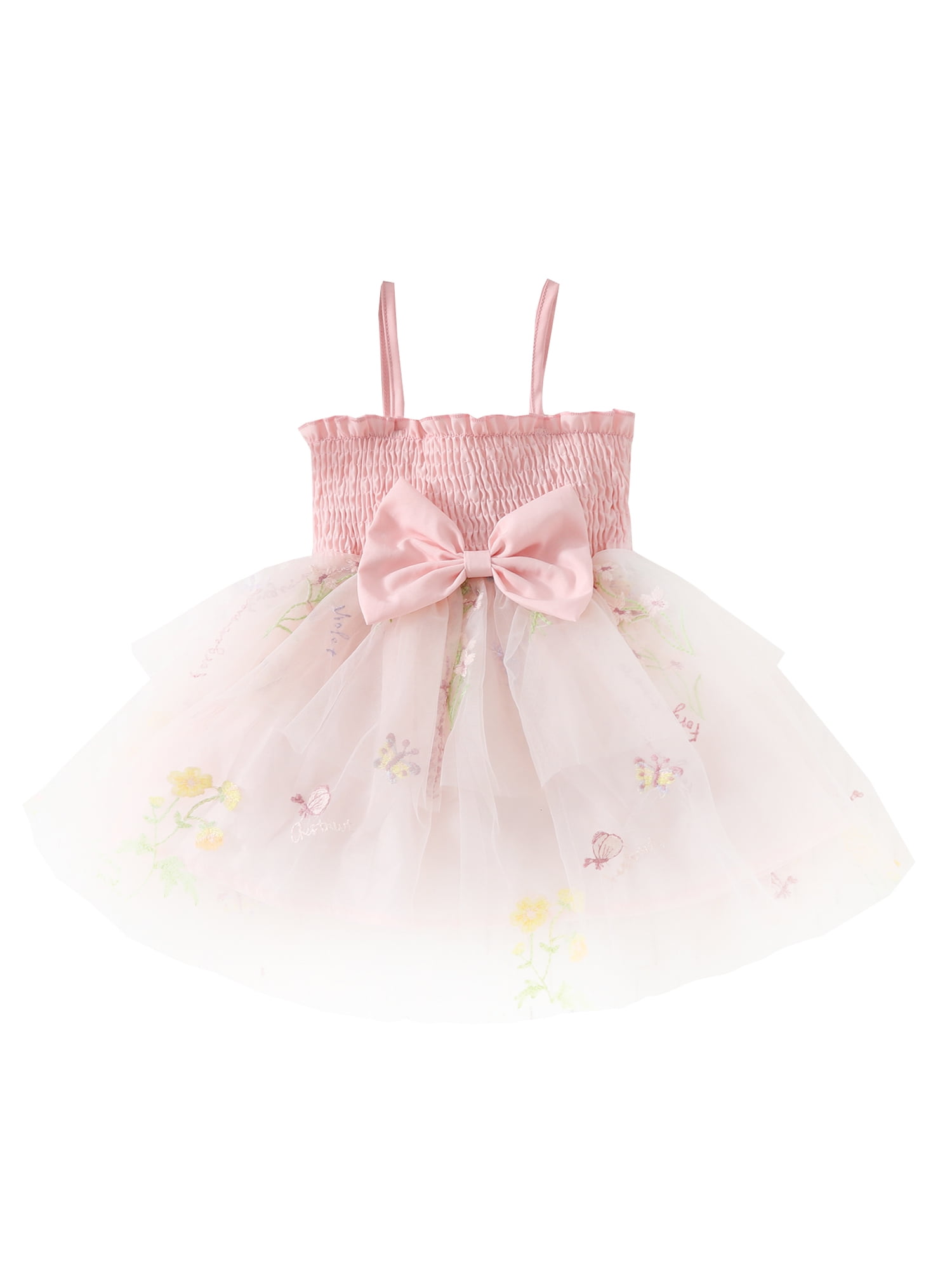 Suealasg Baby Girl 1st Birthday Dress Sleeveless Floral Embroidered ...