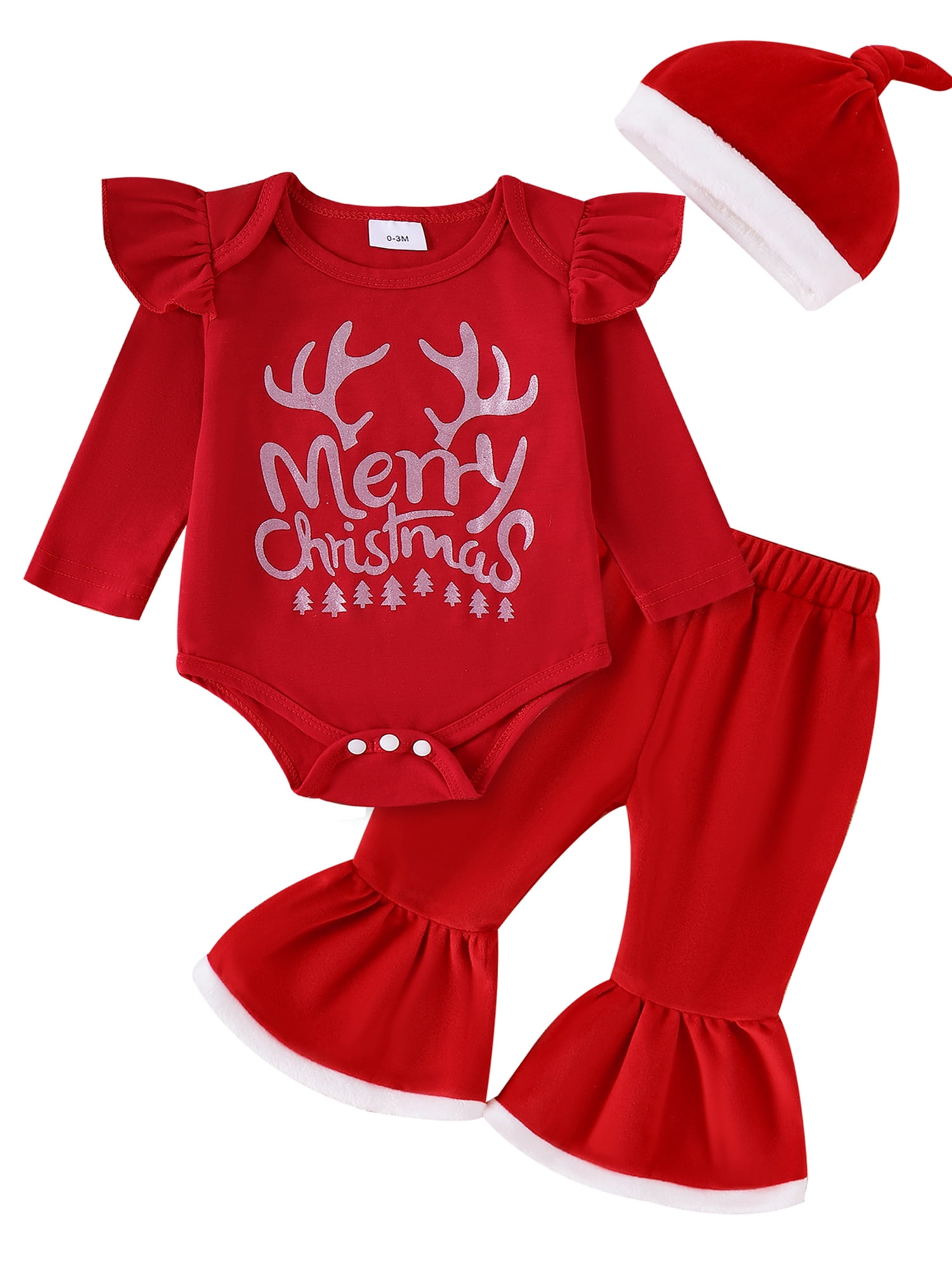 Suealasg Baby Girl Christmas Outfit Newborn Girl Spring Fall 3Pcs ...