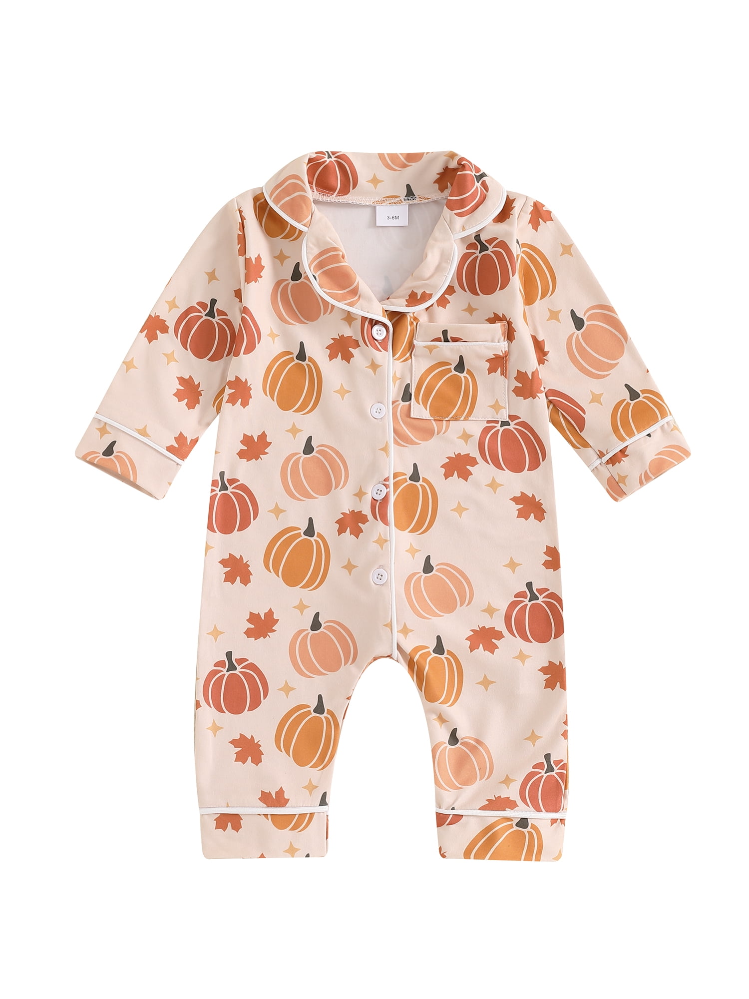 Suealasg Baby Girl Halloween Holiday Pajamas Long Sleeve Ghost Pumpkin ...