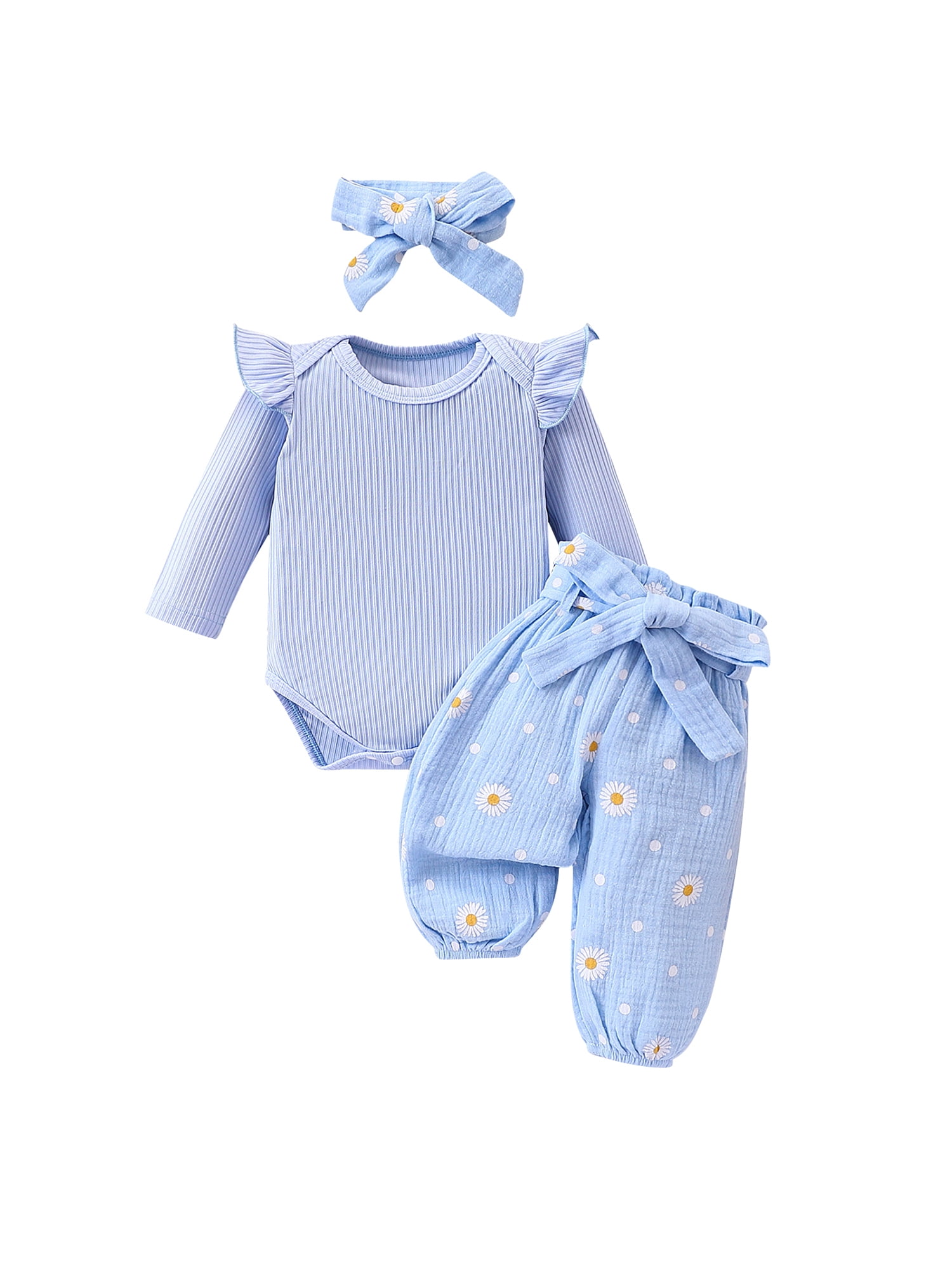Suealasg Baby Girl Outfit Newborn Girl Spring Fall 4Pcs Clothes 3 6 12 ...