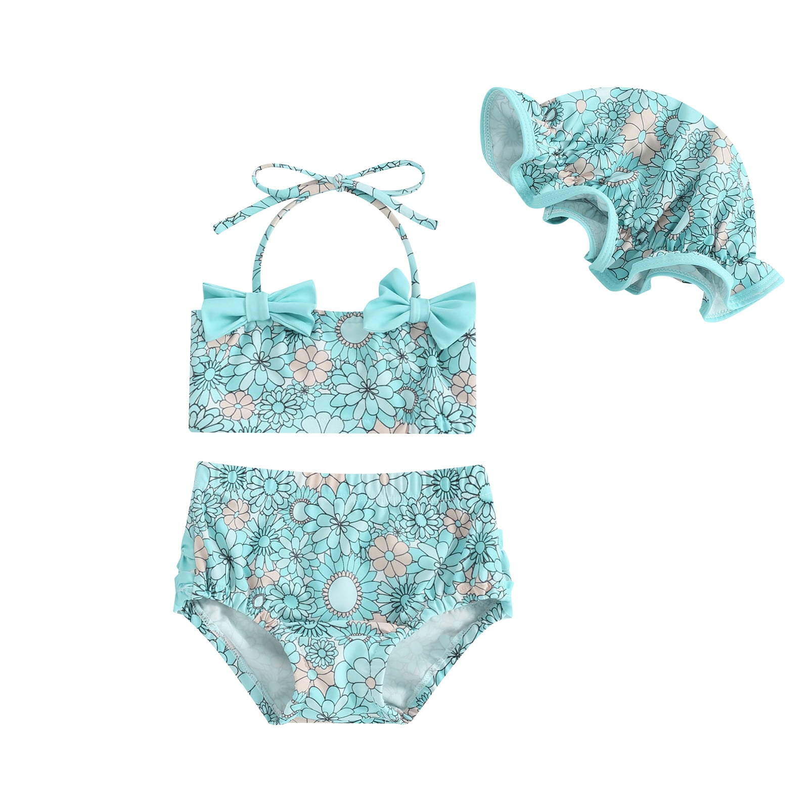 Suealasg Baby Girls 3 piece Swimsuits Infant Girls Summer Bikini Sets ...