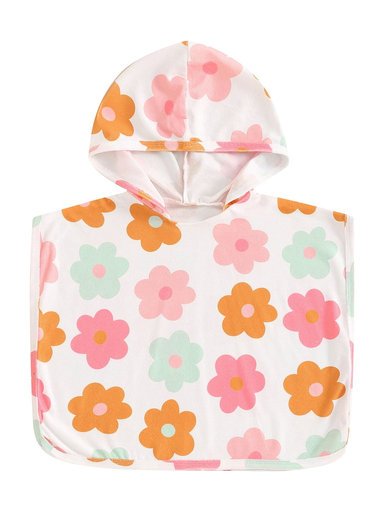 Suealasg Baby Girls Beach Hood Towel Floral Print Cape Pool Swim Cover ...