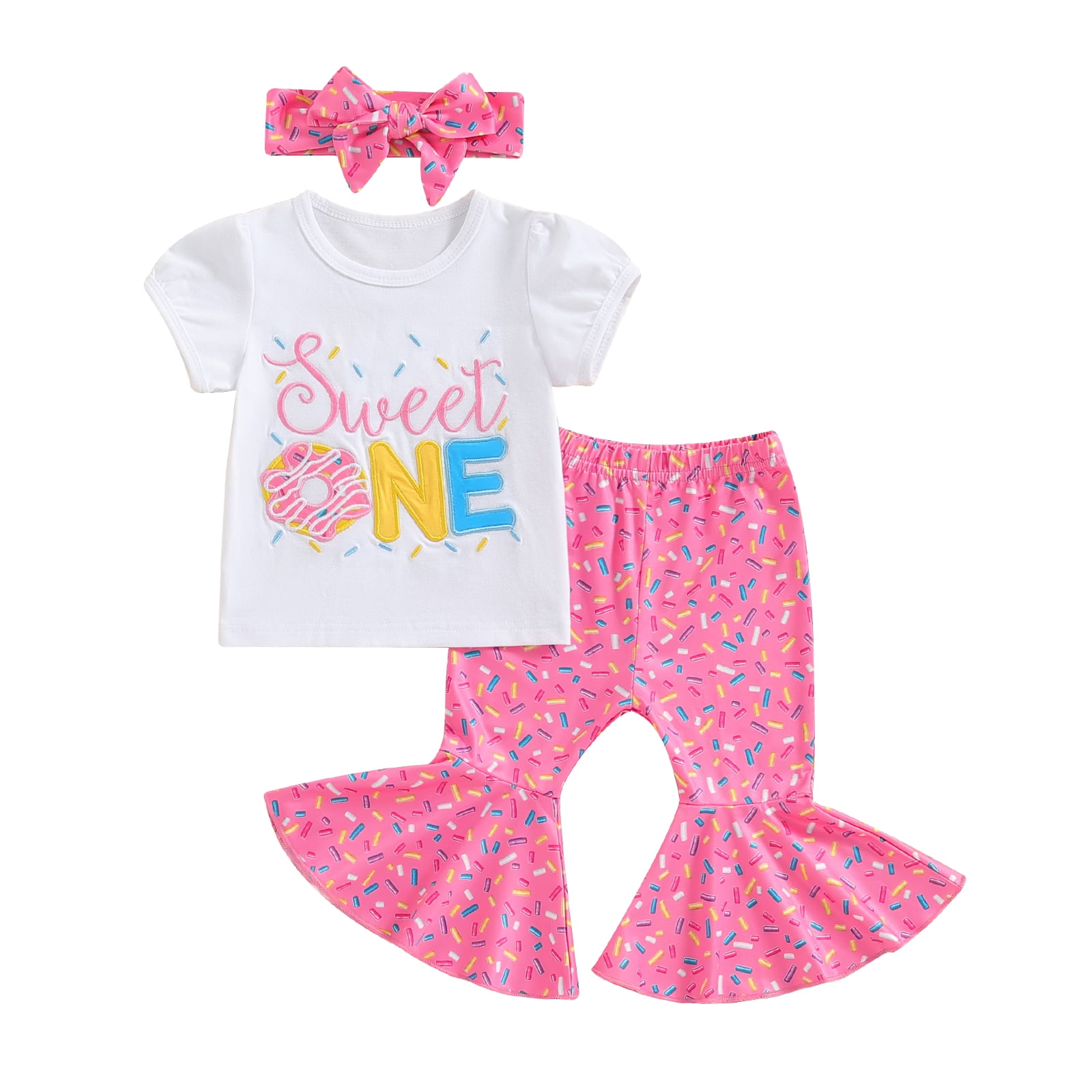 Suealasg Baby Girls Birthday Clothes Sets 3Pcs Newborn Girls Summer ...