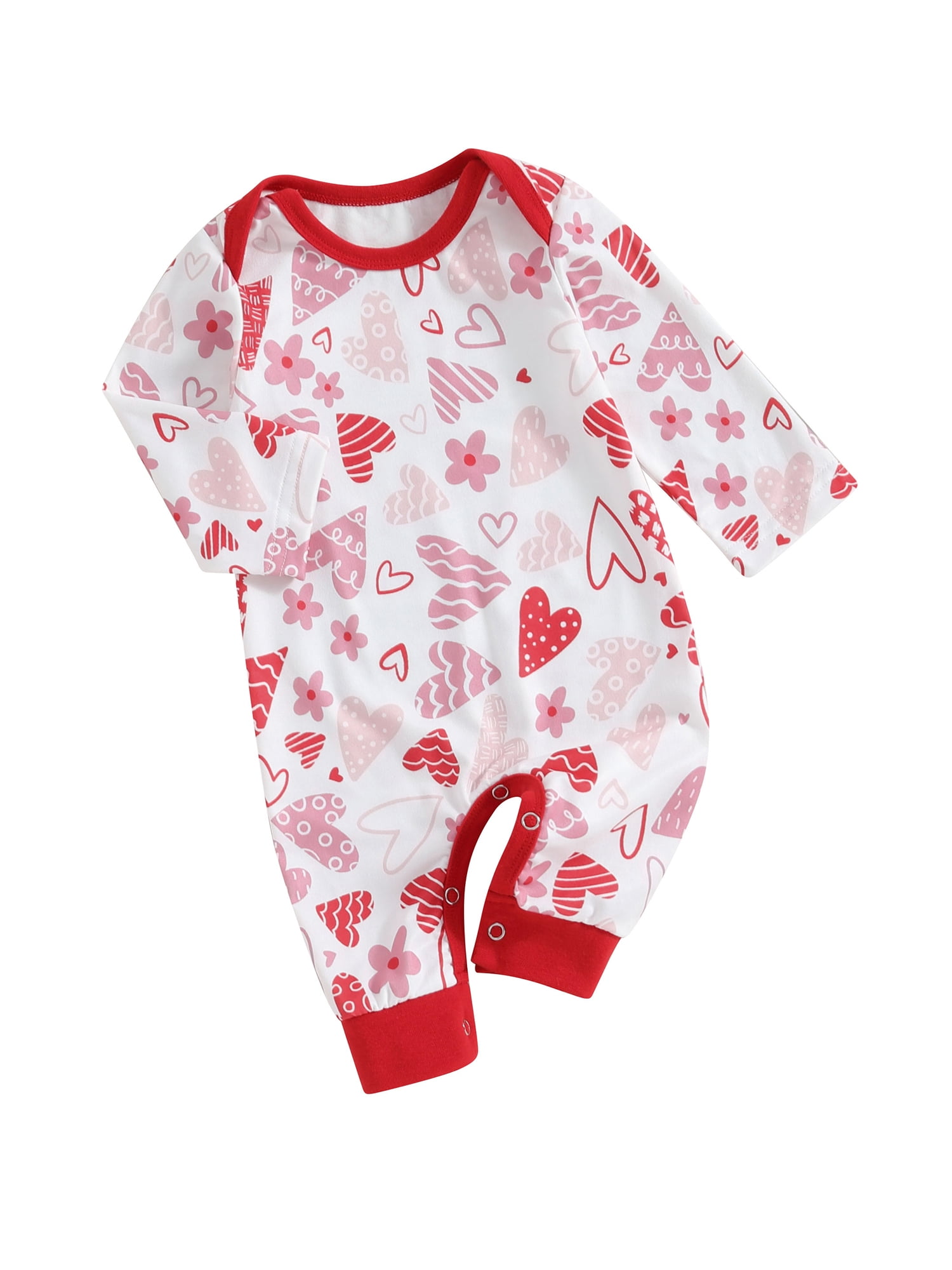Suealasg Baby Girls Boys Valentine's Day Clothes 3M 6M 9M 12M Long Sleeve Crew Neck Heart Print ...