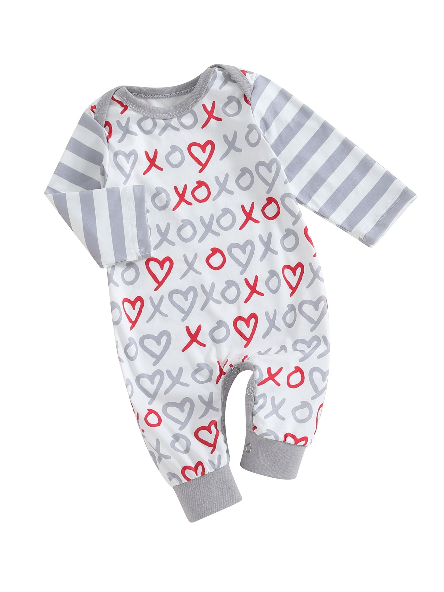 Suealasg Baby Girls Boys Valentine's Day Clothes 3M 6M 9M 12M Long Sleeve Crew Neck Heart Print ...