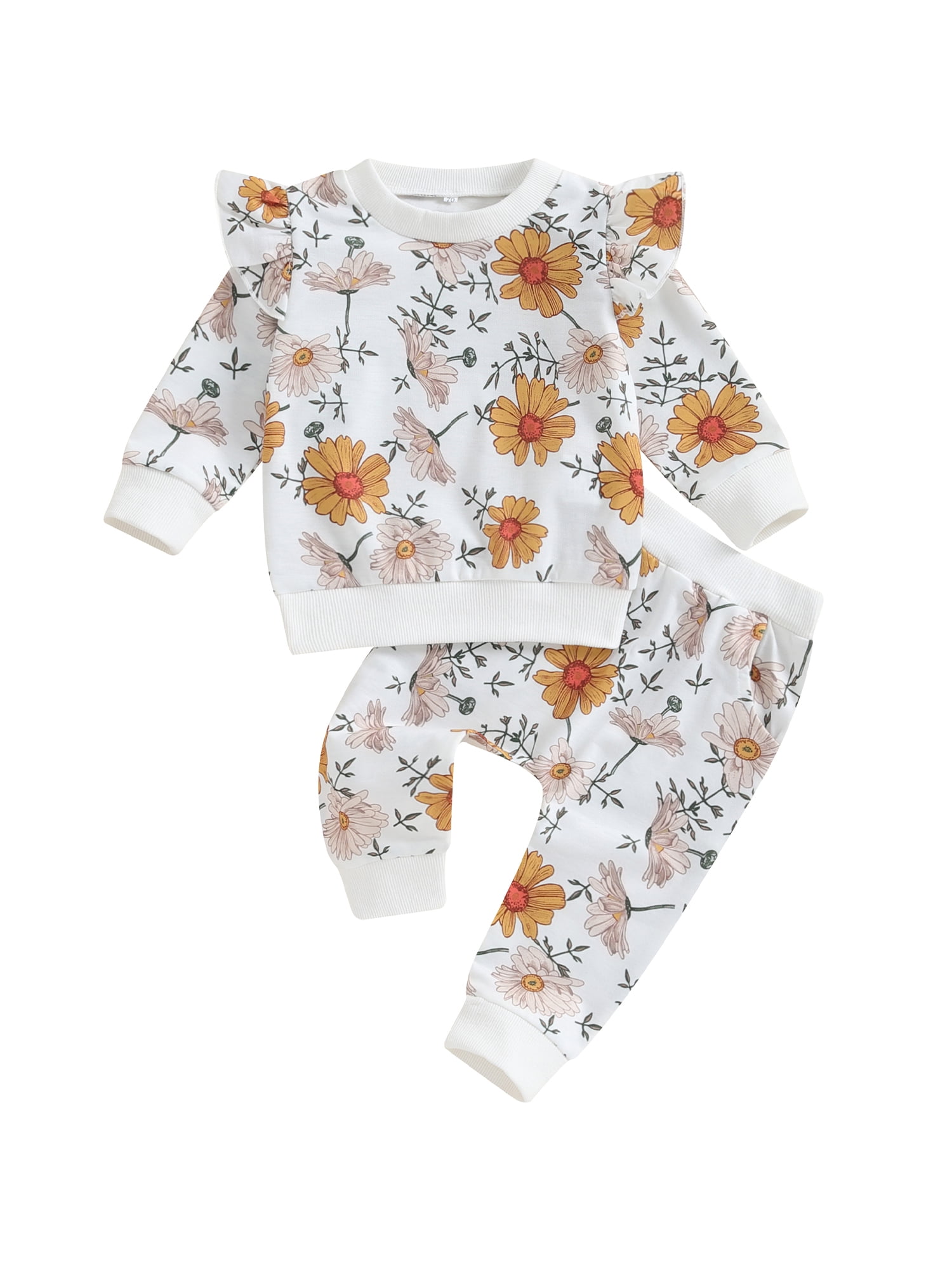 Suealasg Baby Girls Fall Outfits Clothes 6M 1T 2T 3T Toddler Girls Long ...