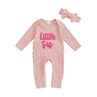 Younger Tree Toddler Outfits: Baby Girl Ruffle Sweater Romper with Headband, Long Sleeve ...