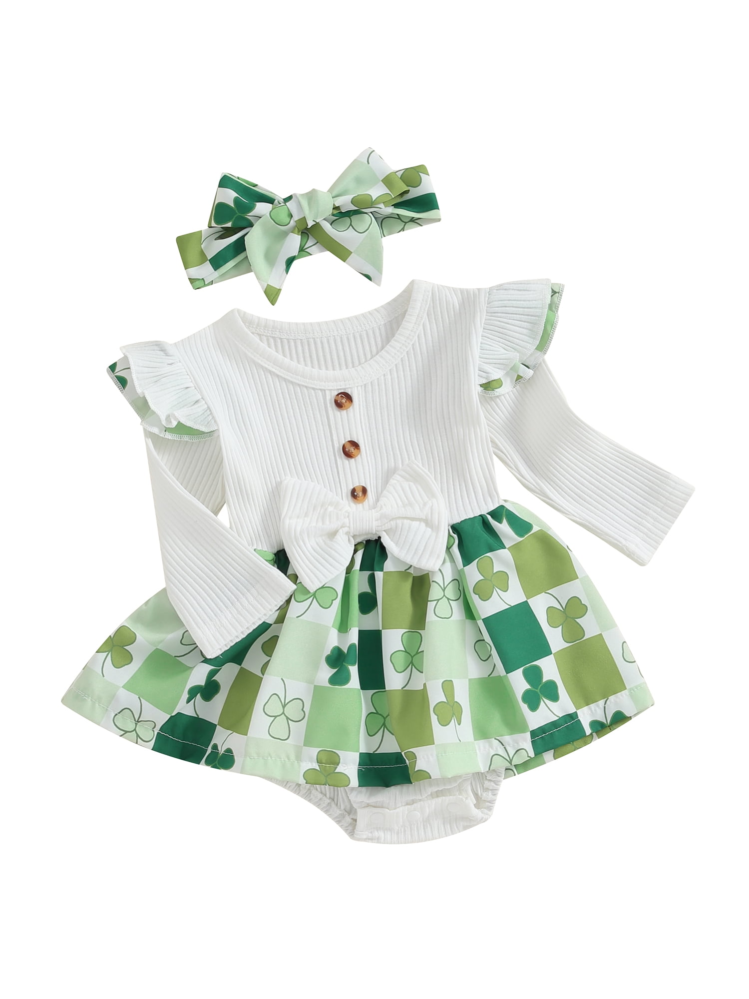 Suealasg Baby Girls Irish Day Outfit 3 6 9 12 18 Months Infant Girls ...