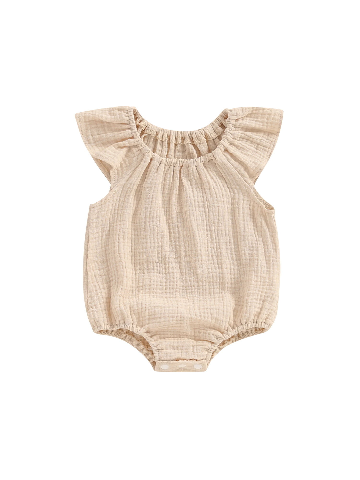 Suealasg Baby Girls Summer Outfit Short Sleeve Crew Neck Romper ...