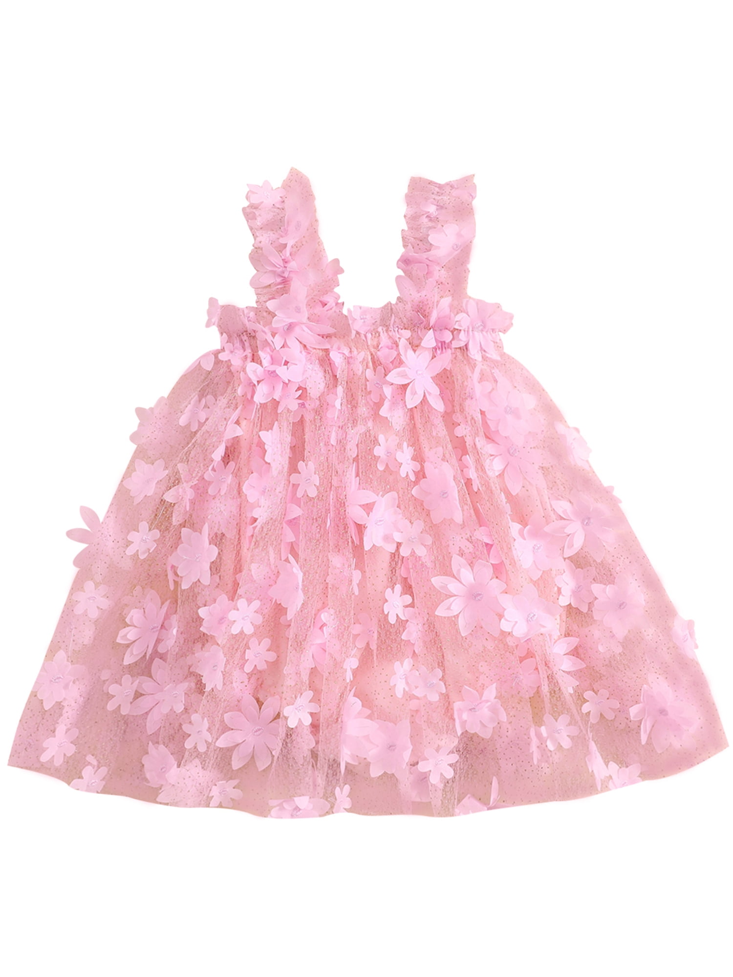 Suealasg Baby Girls Summer Romper Dress 6M 12M 18M 24M Infant Girls Sleeveless Gradient/3D ...