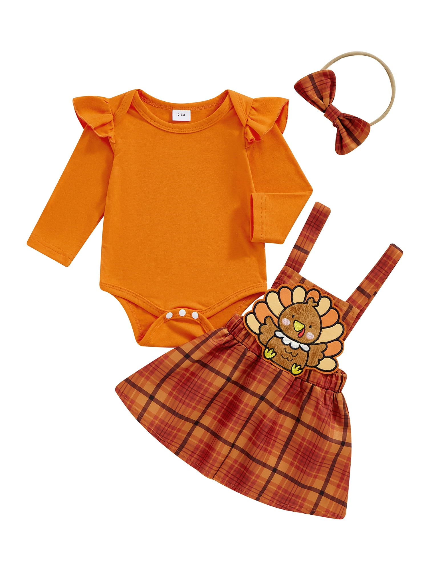 Suealasg Baby Girls Thanksgiving Outfits Clothes Infant Girls Long ...