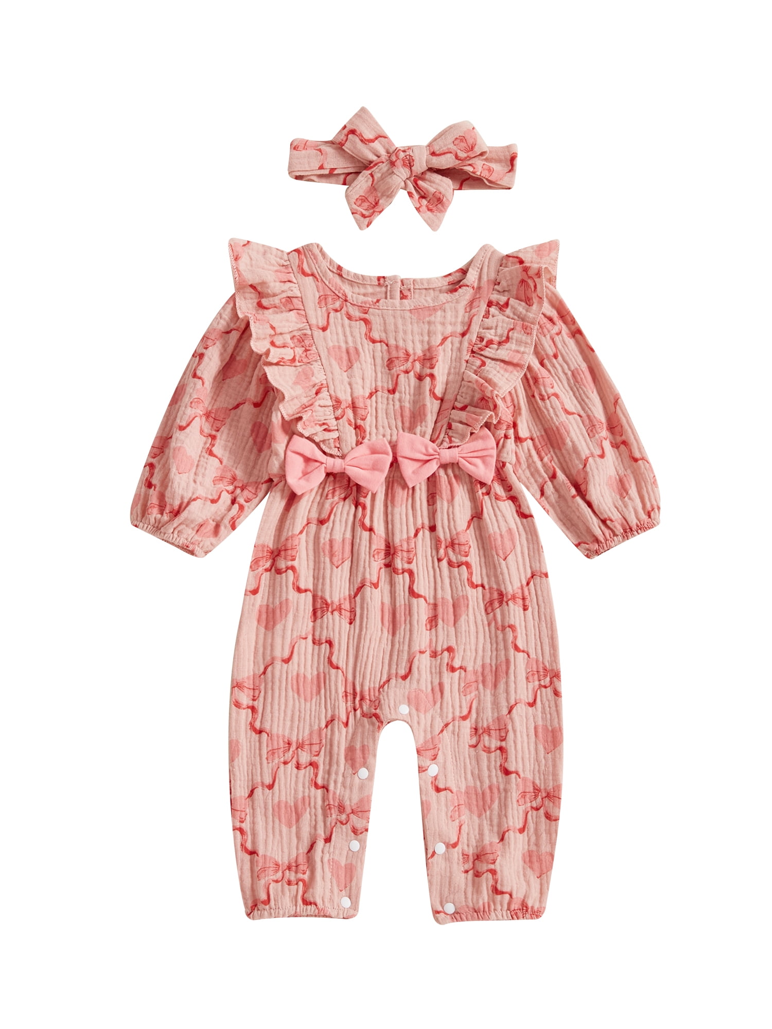 Suealasg Baby Girls Valentine One Piece Clothes 3M 6M 12M Newborn Spring Romper Long Sleeve ...