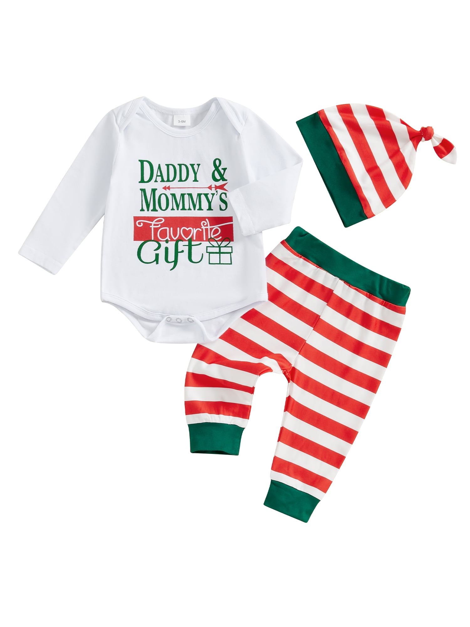Suealasg Christmas Baby Boy Outfit 3Pcs Newborn Boy Spring Fall Clothing 3 6 9 12 Months Infant ...