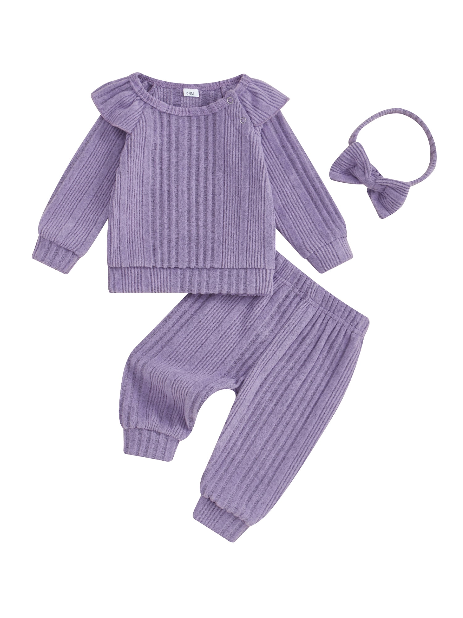 Suealasg Infant Girl Fall Outfits 3Pcs Baby Girl Clothes Set Long ...