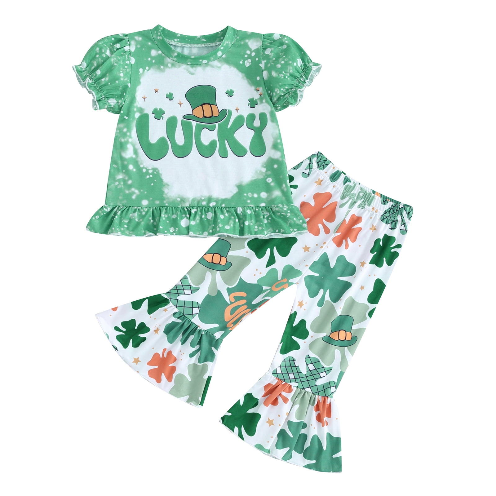 Suealasg Kid Girls Irish Day Clothes 2Pcs Toddler Baby Girls Summer ...