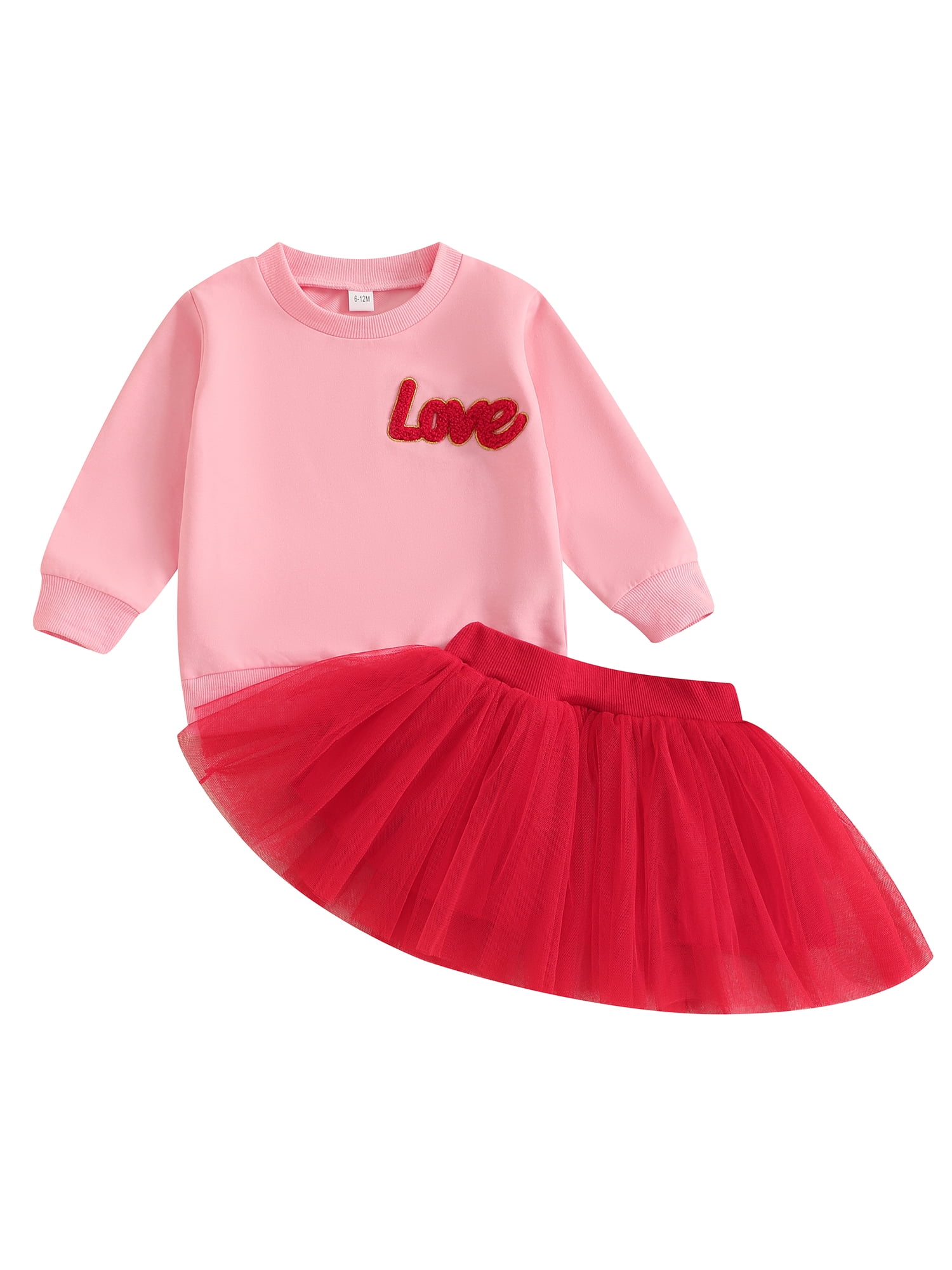 Suealasg Kids Baby Girls 2Pcs Valentine's Day Clothes 1T 2T 3T 4T Toddler Girls Casual Spring ...