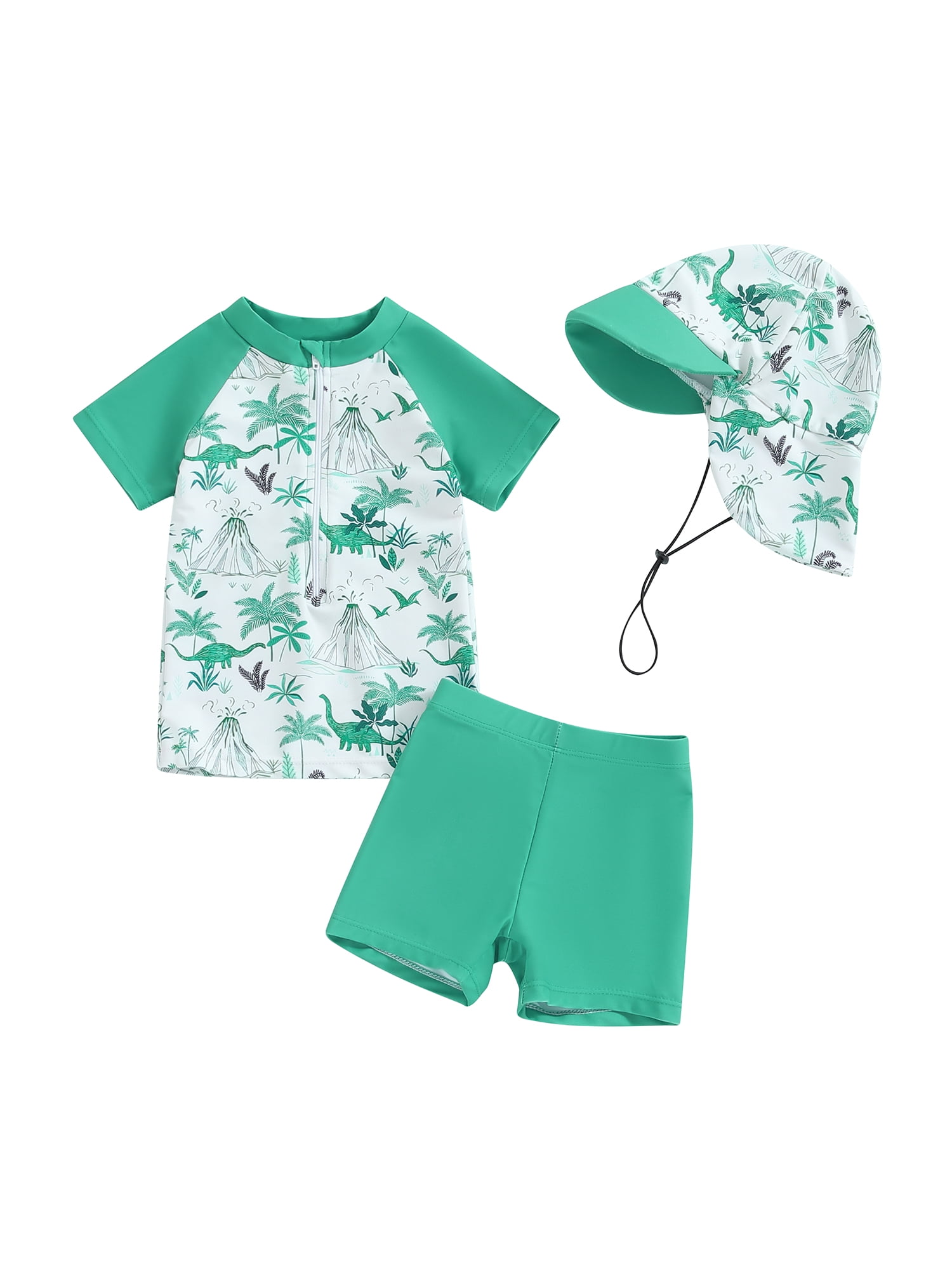 Suealasg Kids Boys 3Pcs Split Swimsuit Set 1T 2T 3T 4T Short Sleeve ...