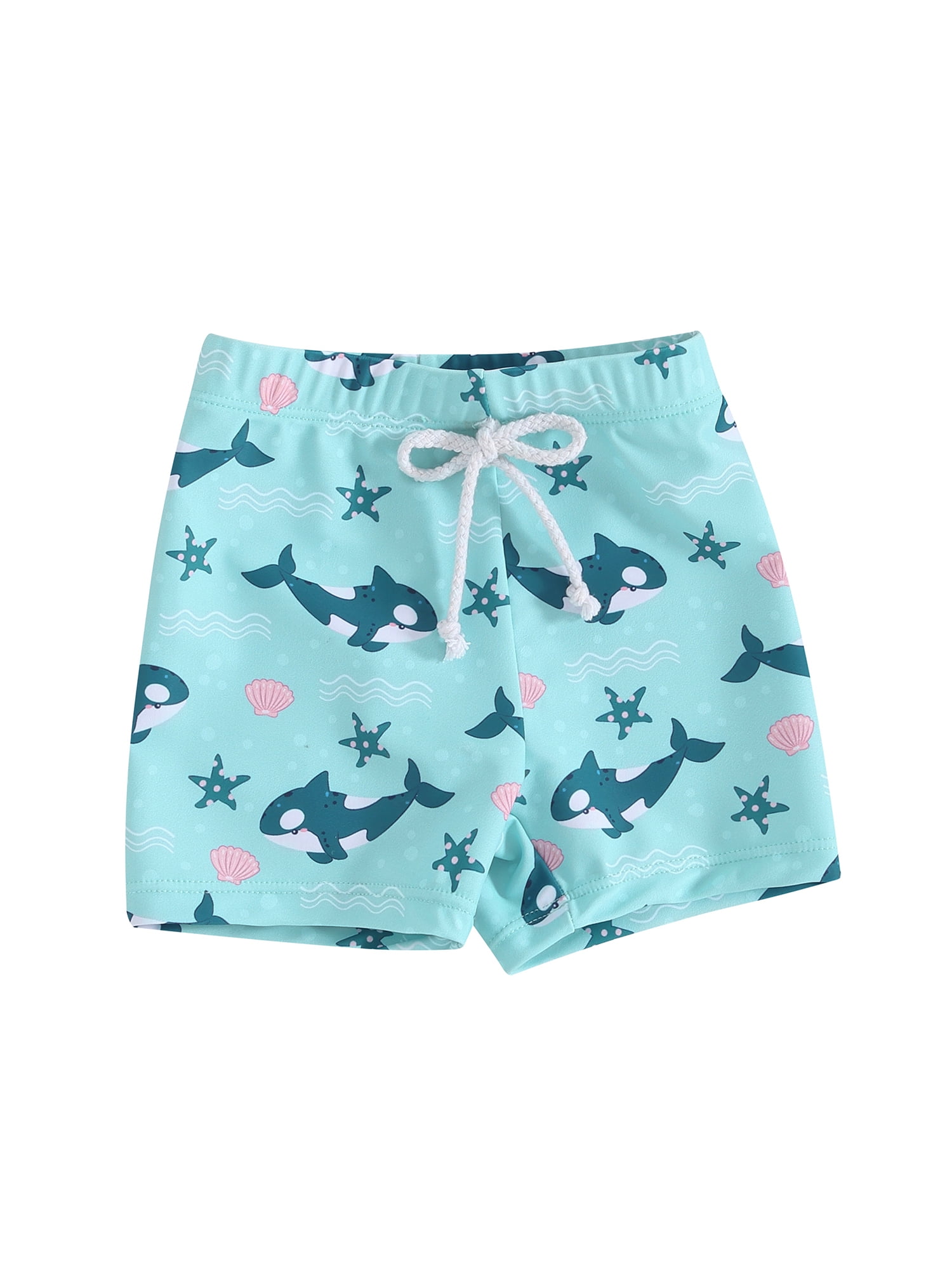 Suealasg Kids Boys Swim Trunks 6M 1T 2T 3T 4T Shark Print Elastic Waist ...