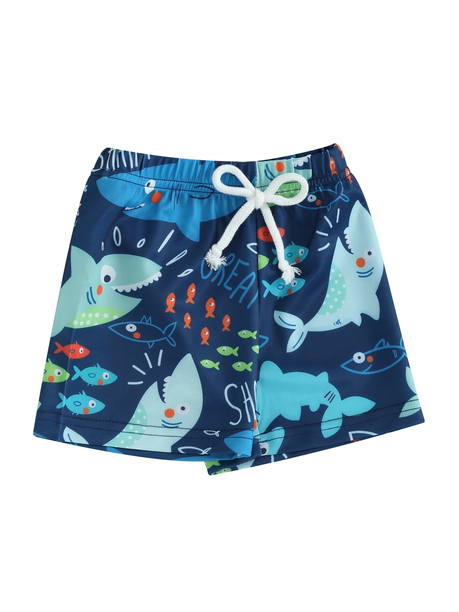 Suealasg Kids Boys Swim Trunks Toddler Boys Print Elastic Waist ...