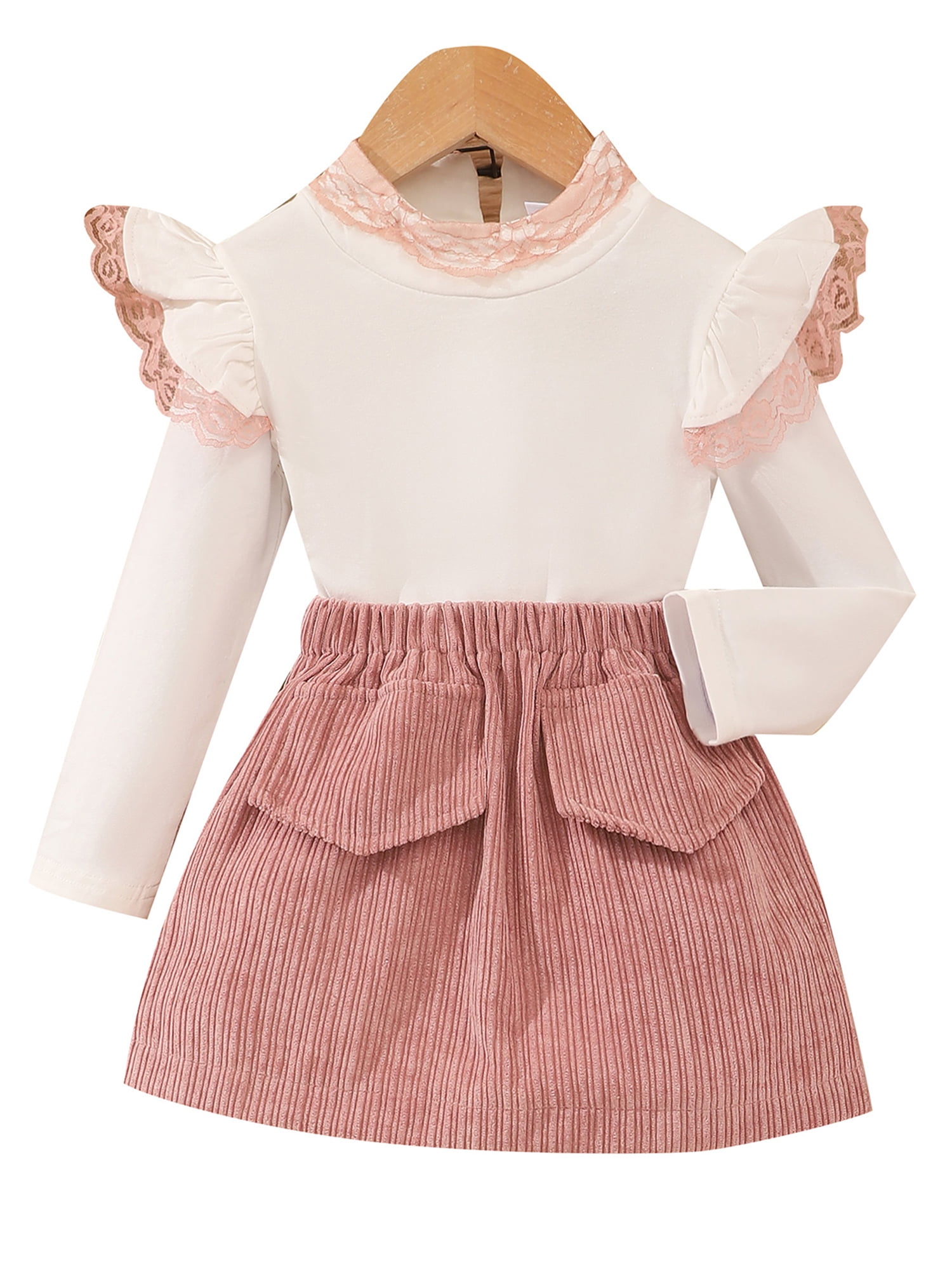 Suealasg Kids Girl 2 Piece Spring Skirt Outfit 18M 2T 3T 4T 5T 6T ...
