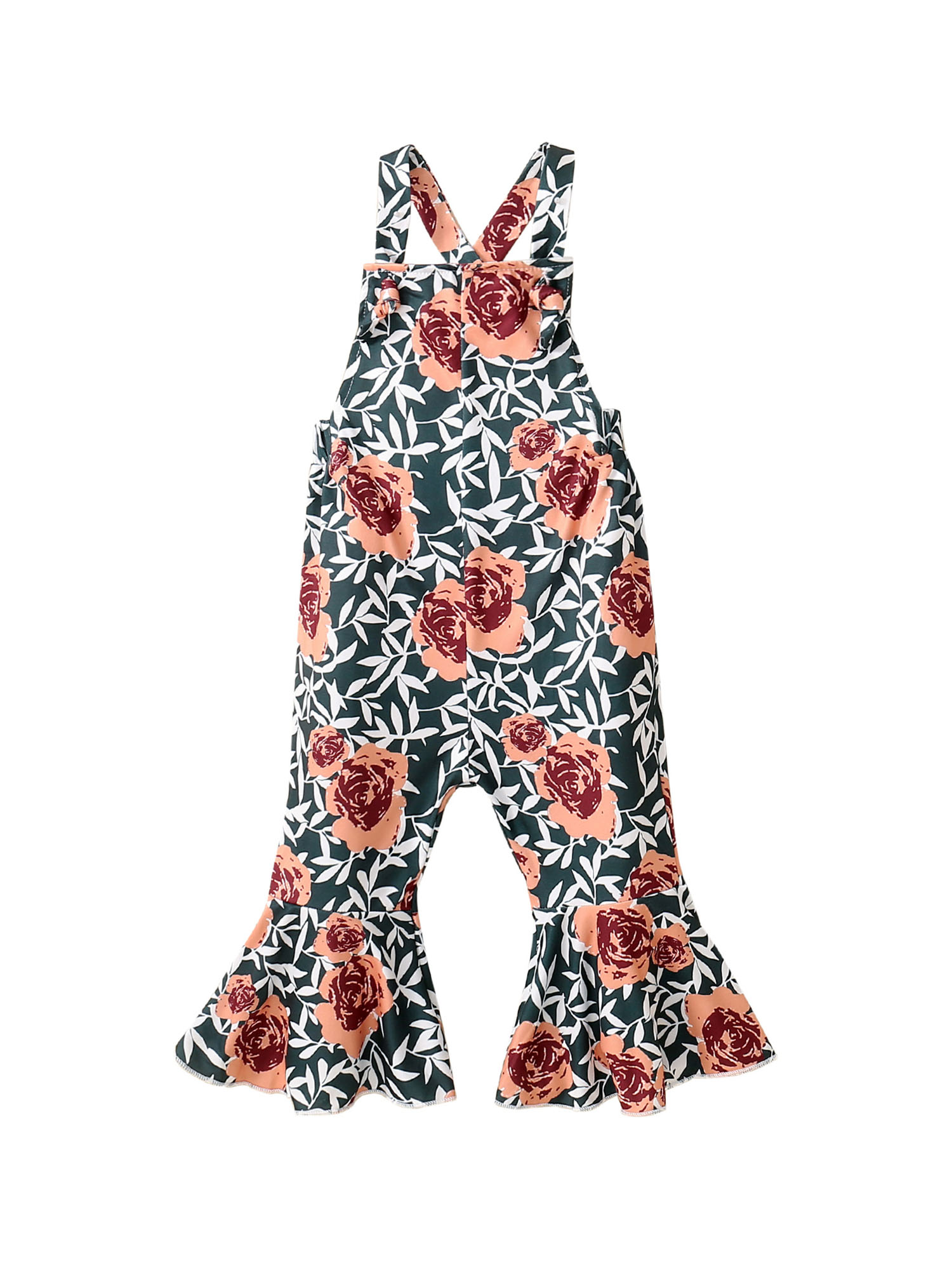 Suealasg Kids Girl Sleeveless Romper Jumpsuit 6M 1T 2T 3T 4T Little Girls Floral Print Suspender ...
