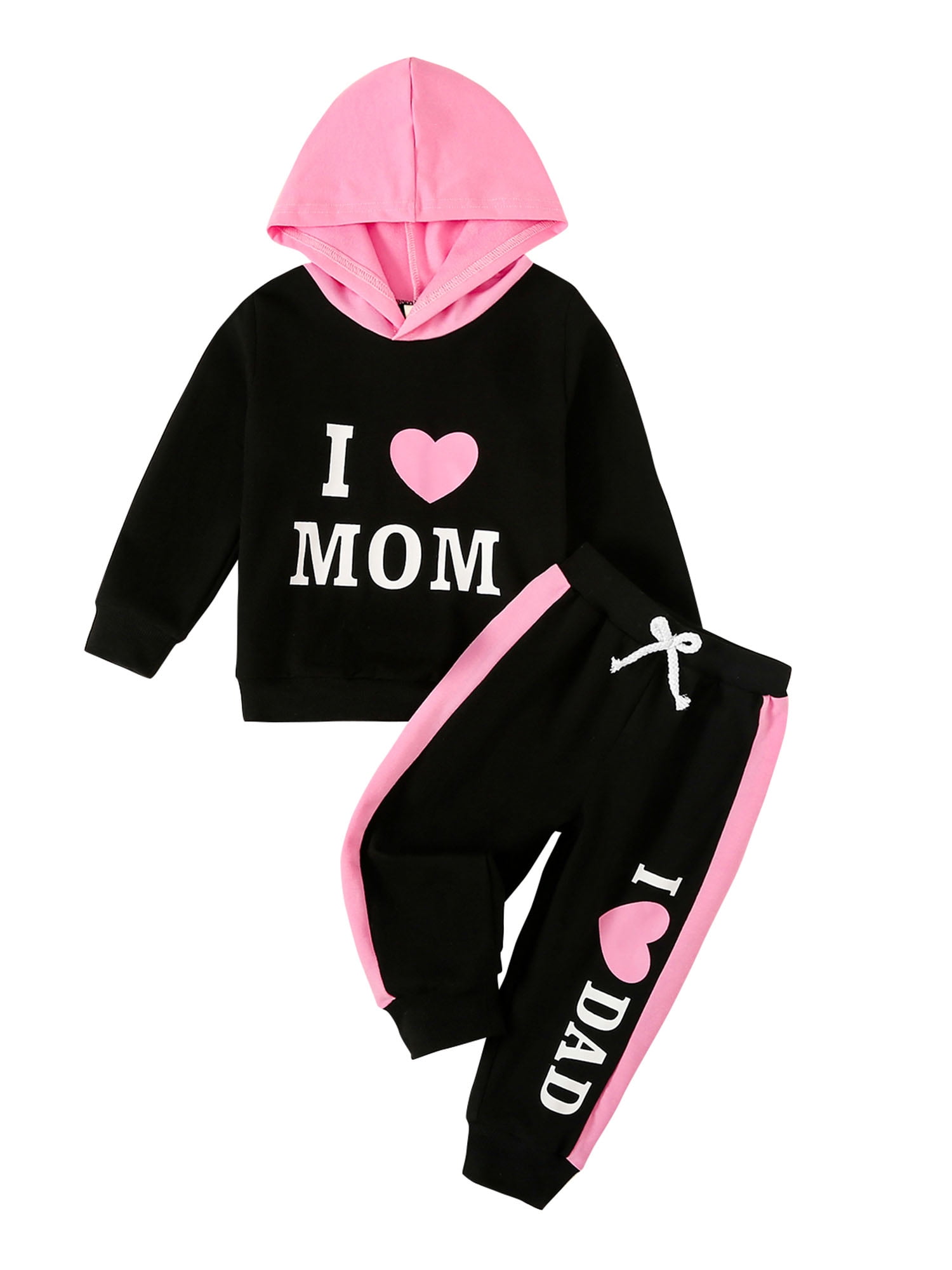 Suealasg Kids Girl Spring Outfits Clothes 6M 1T 2T 3T 4T Toddler Baby Girls Long Sleeve Letters ...