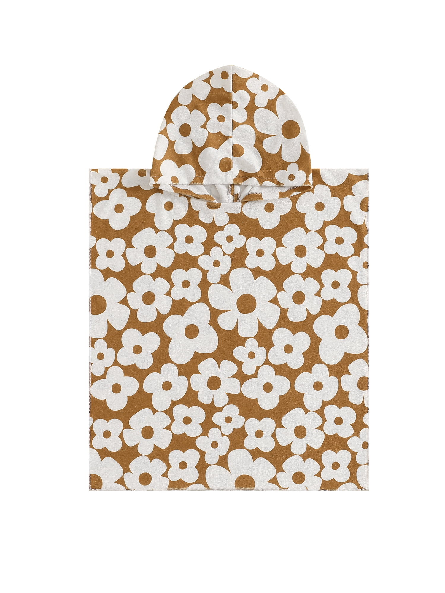 Suealasg Kids Girls Beach Hood Towel Poncho Floral Print Soft Swim ...