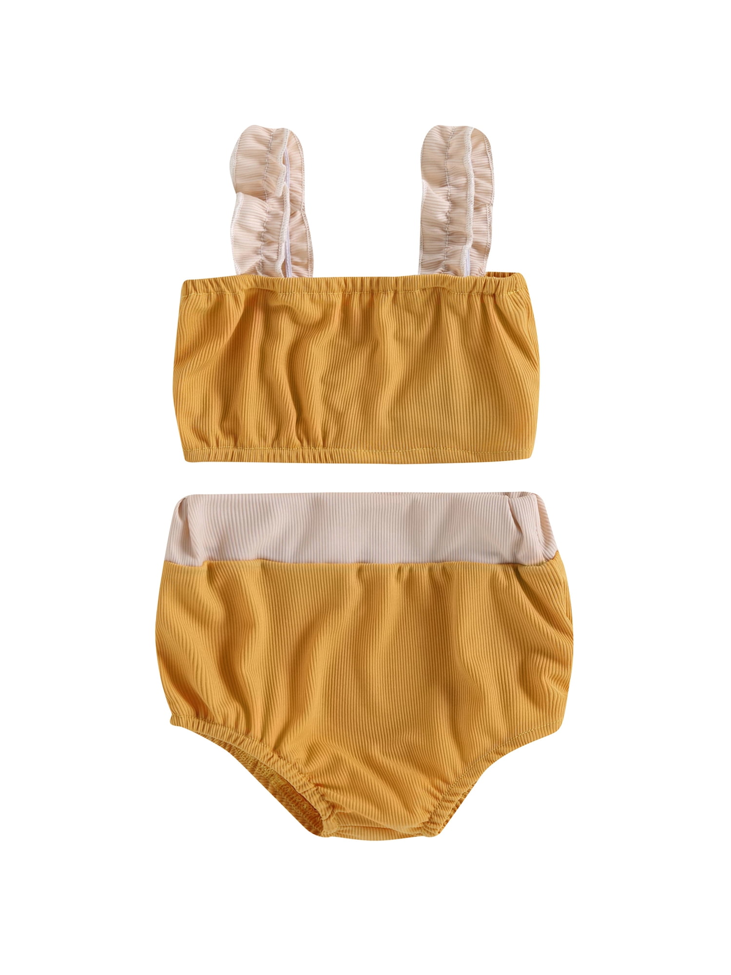 Suealasg Kids Girls Bikini Sets Contrast Color Sleeveless Tank Tops and ...