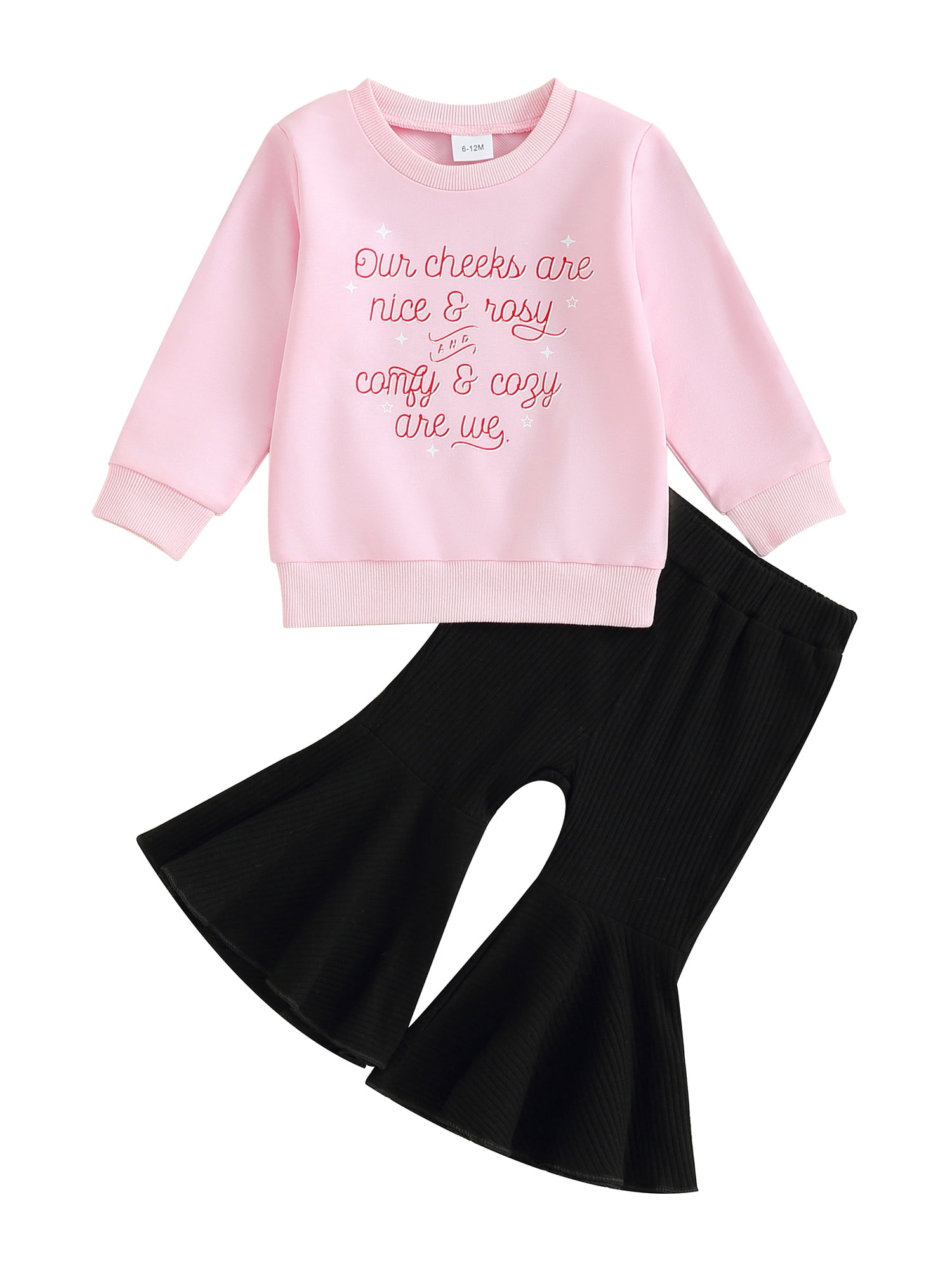 Suealasg Kids Girls Christmas Outfits Clothes 6M 1T 2T 3T 4T Toddler ...