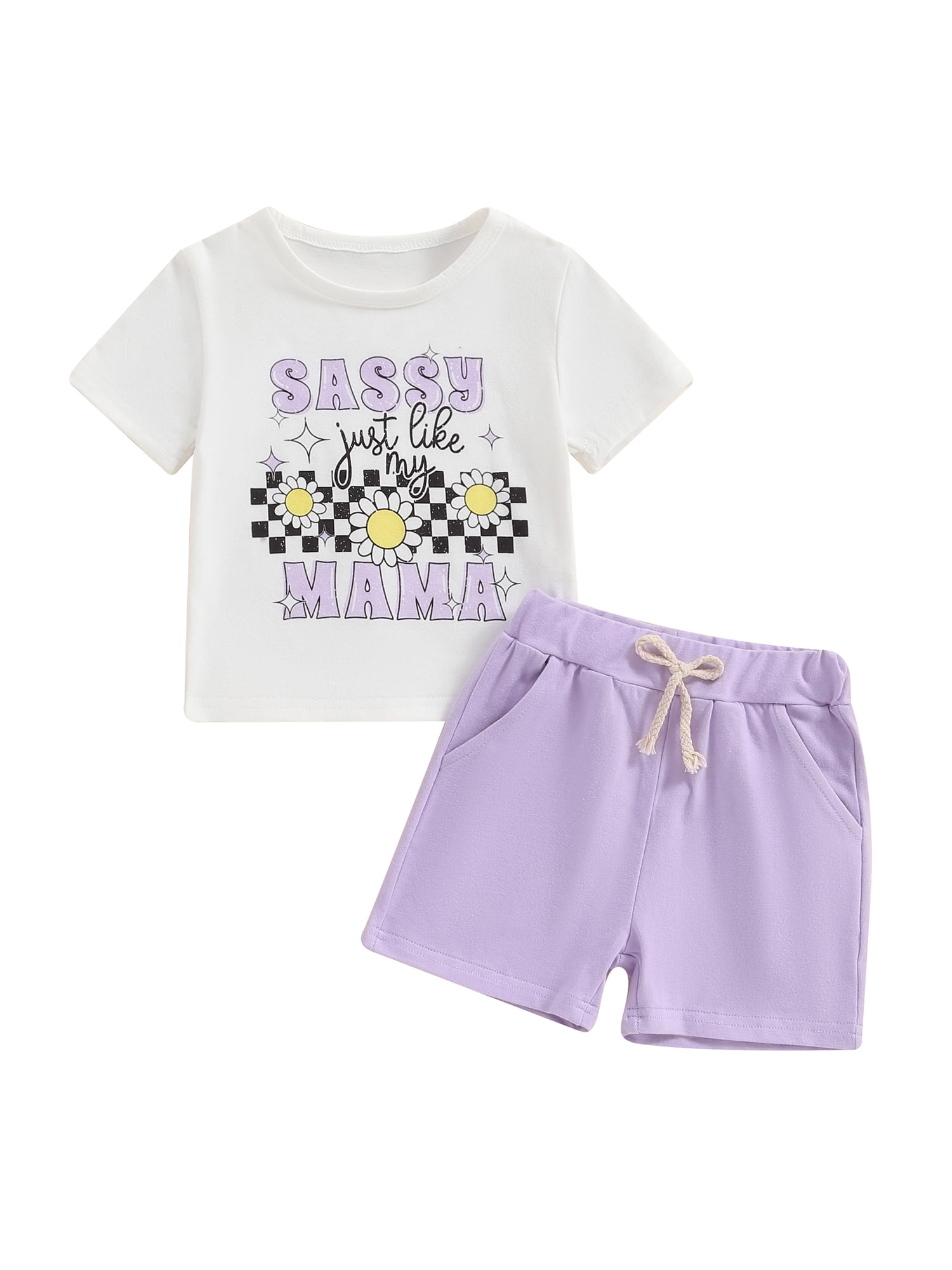 Suealasg Kids Girls Summer 2Pcs Outfits Set 1T 2T 3T 4T 5T 6T Short ...