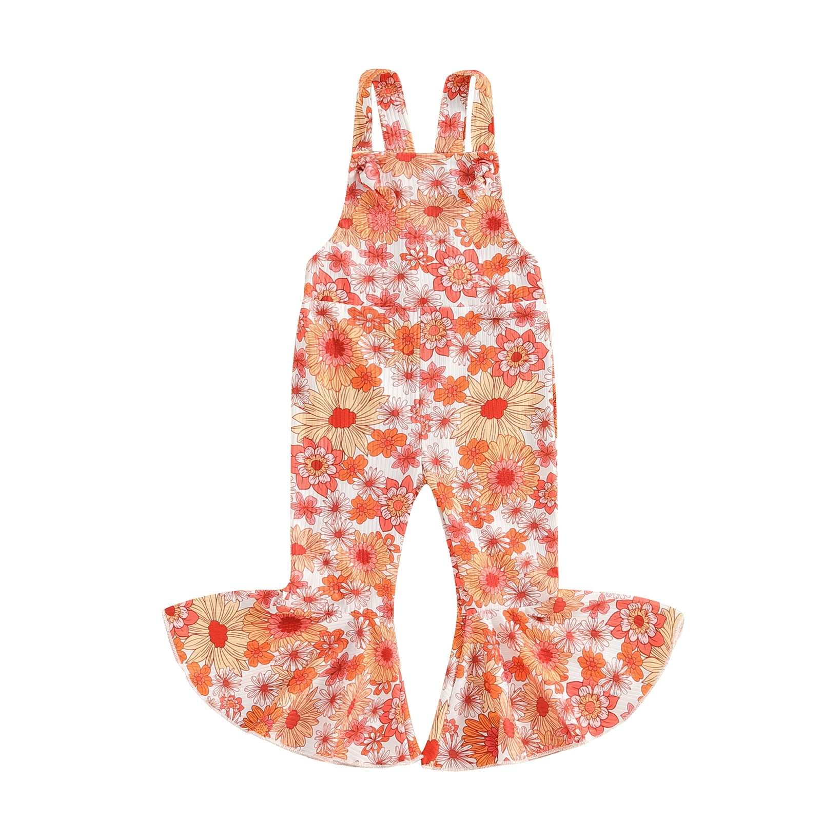 Suealasg Kids Girls Summer Clothes Jumpsuit Floral Print Sleeveless ...