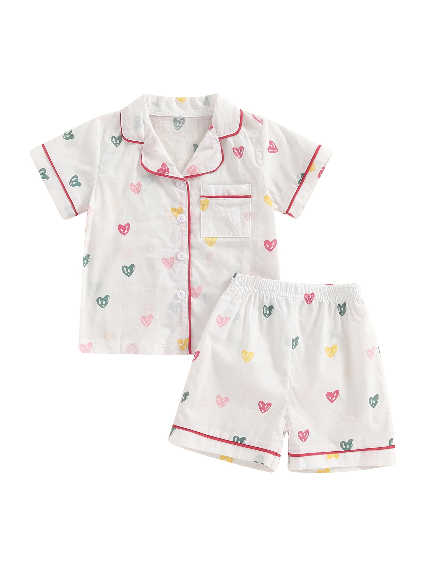 Suealasg Kids Girls Summer Pajamas Sets 1T 2T 3T 4T 5T 6T Short Sleeve ...