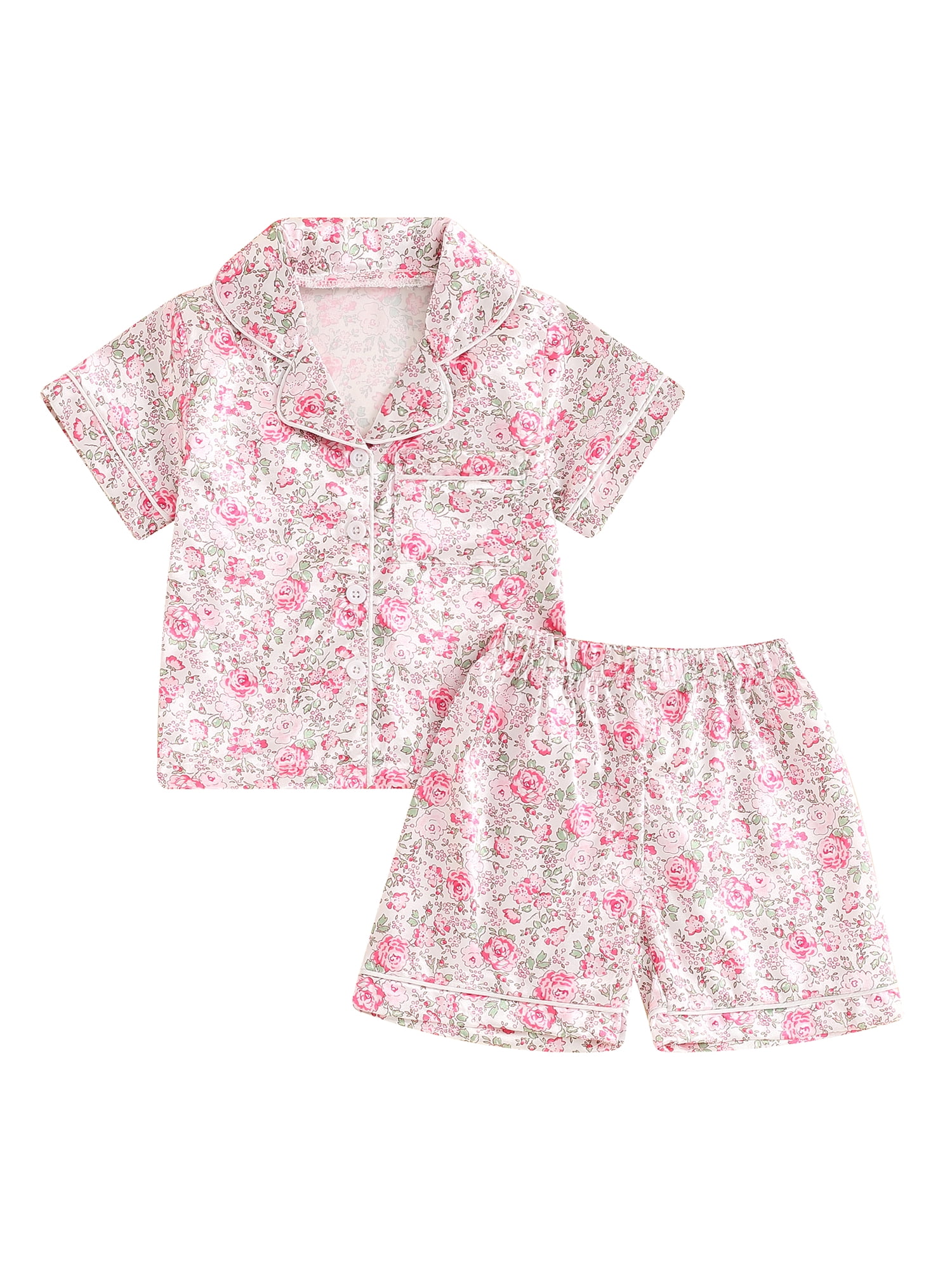 Suealasg Kids Girls Summer Pajamas Sets 1T 2T 3T 4T 5T Short Sleeve ...