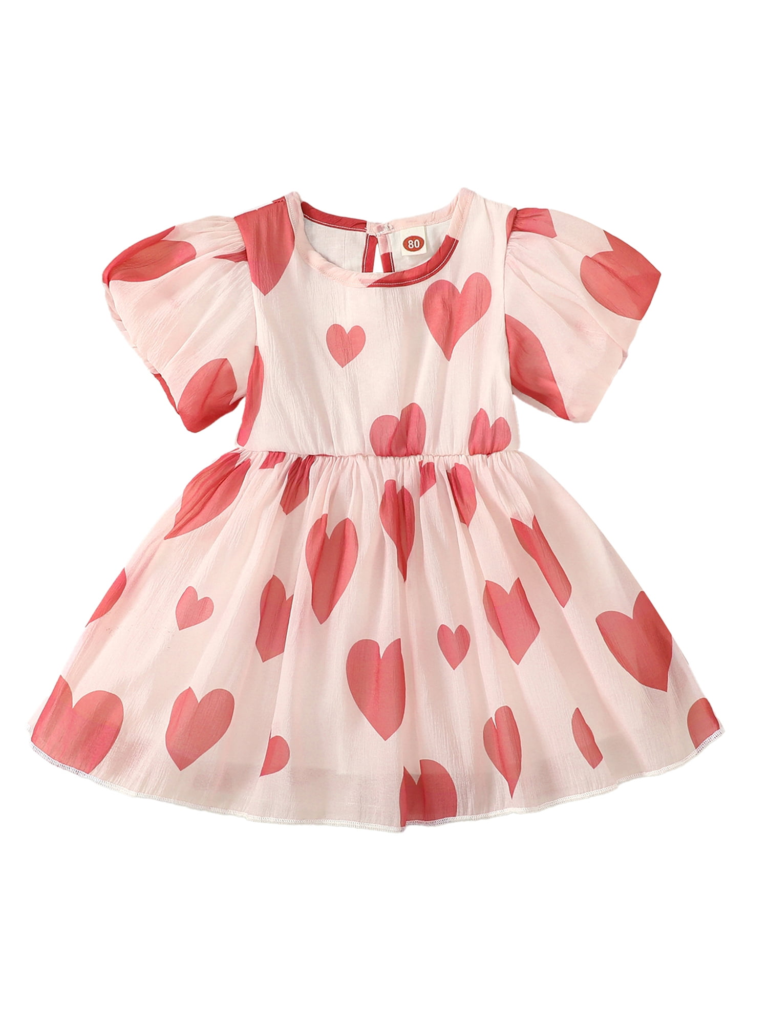 Suealasg Kids Girls Valentine's Day Princess Dress 6M 1T 2T 3T 4T Toddler Girls Short Puff ...